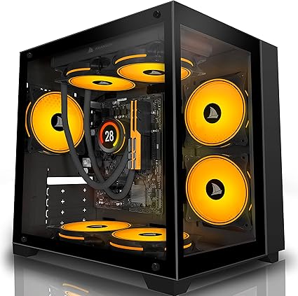 AMANSON Micro PC CASE Mini Tower Gaming PC Cases,USB 3.0 Tempered Glass ...