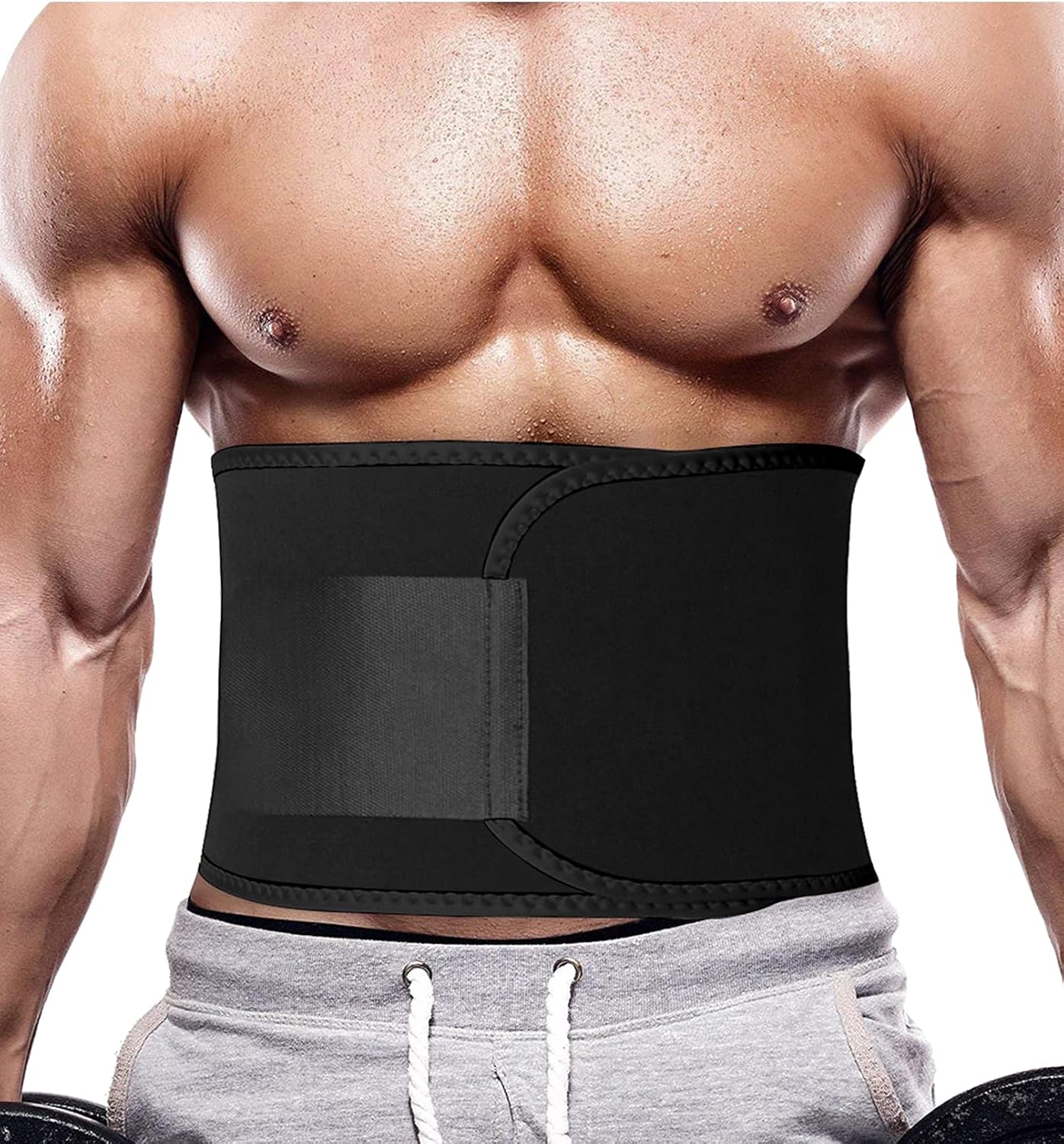 Amazon.com: Velssut Waist Trainer for Men Slimmer Waist Sweat Band Belt ...