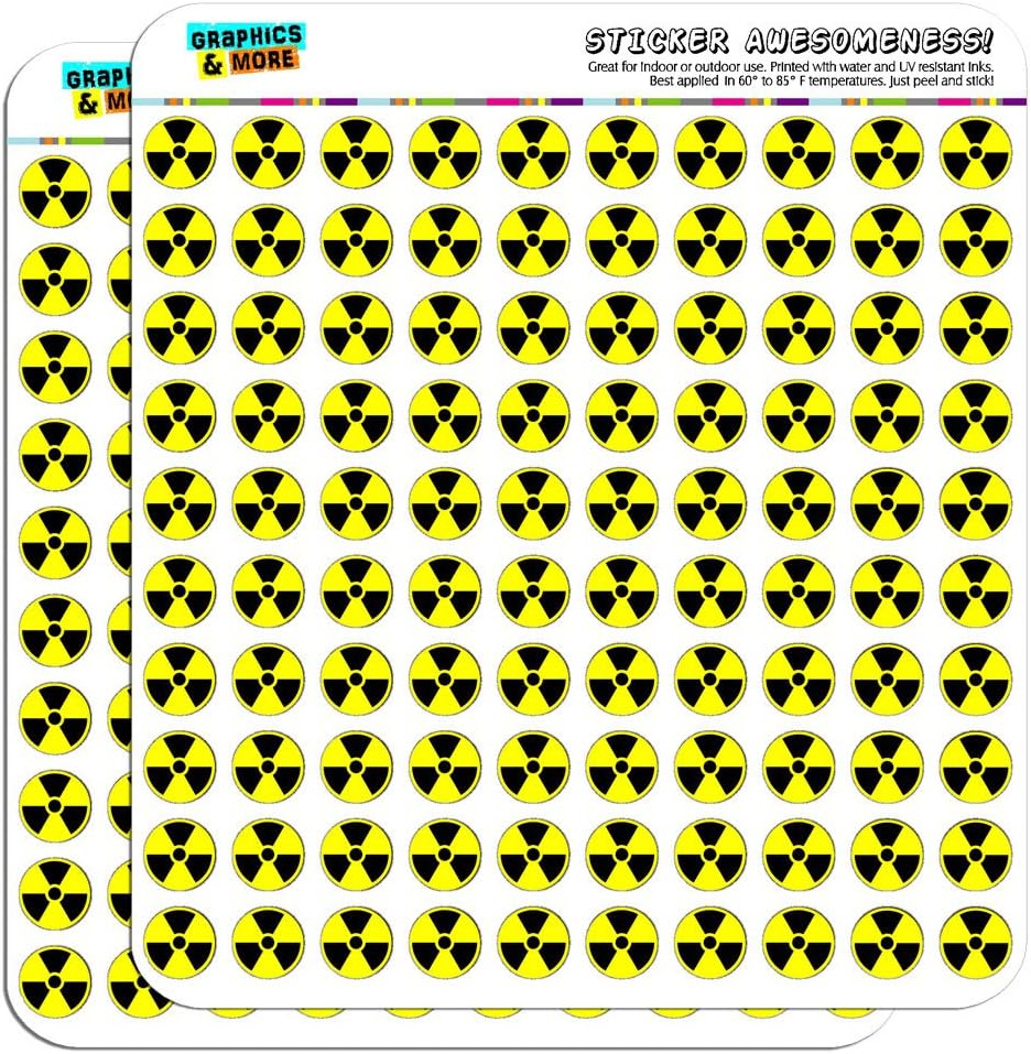 Amazon.com: Radioactive Nuclear Warning Symbol 1/2" (0.5") Planner ...