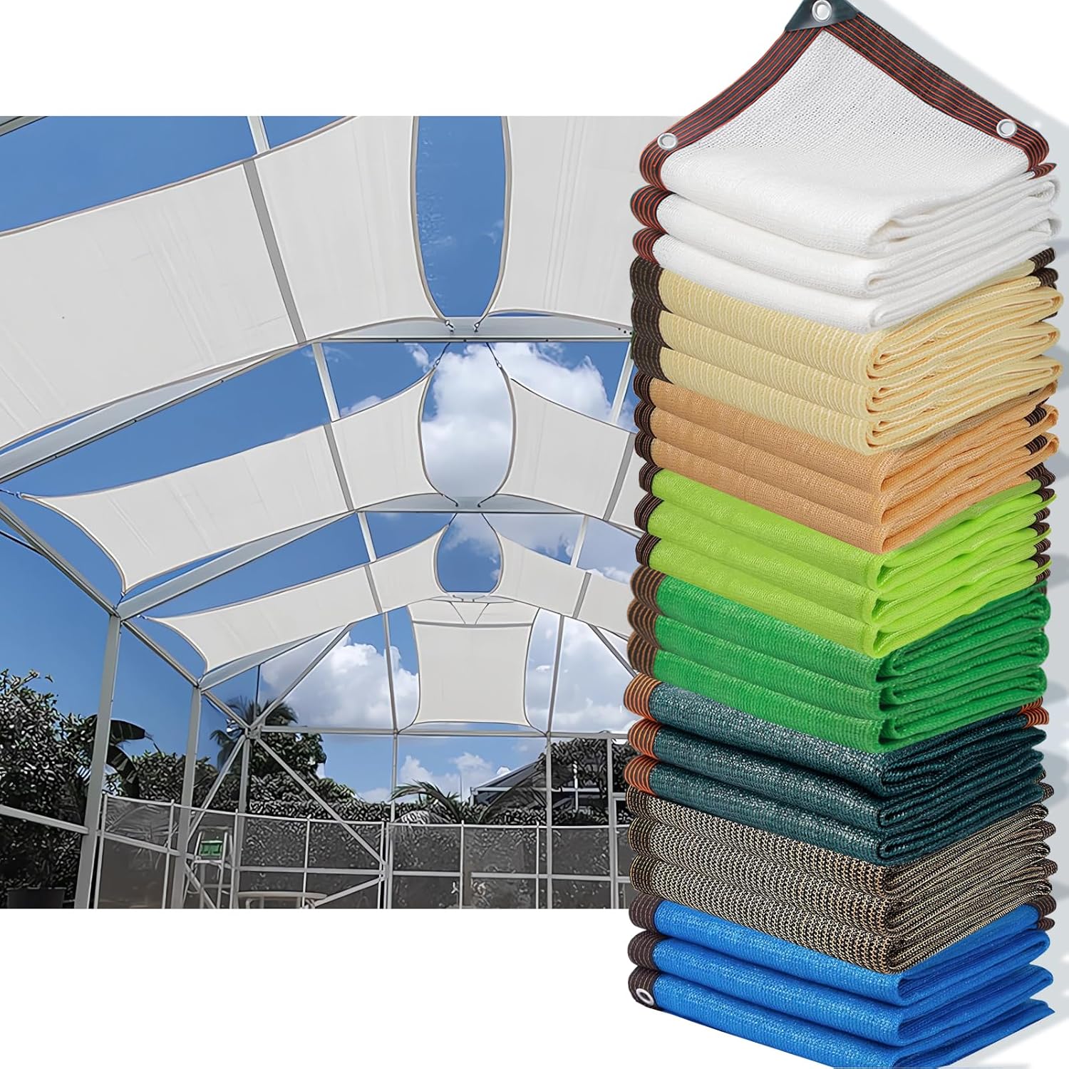 Amazon.com : HQQMNY Awning Sun Net with Eyelets 90% Shading Rate Shade ...