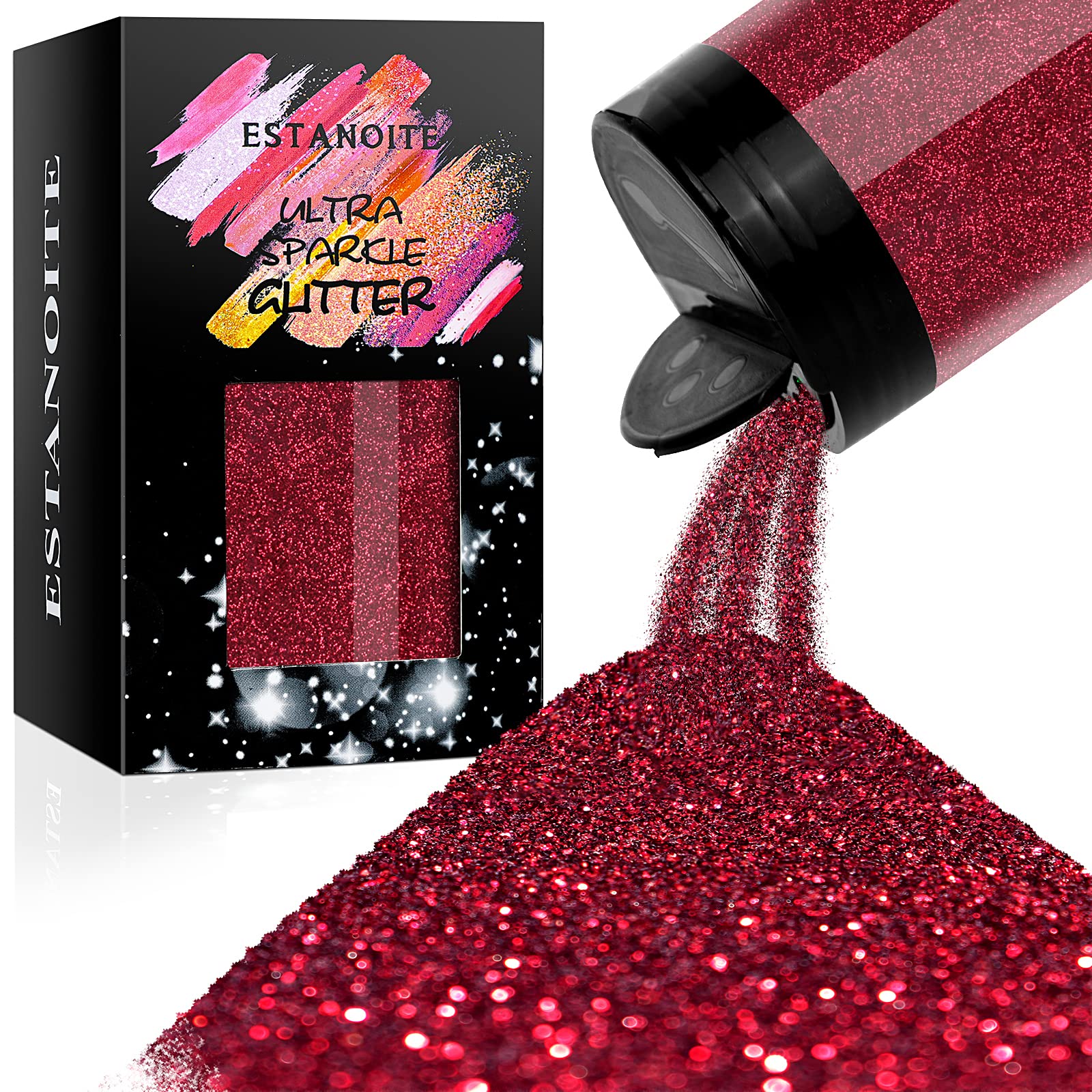Amazon.com: Metallic Ultra Fine Glitter Powder 7.41Oz/210g Holographic ...