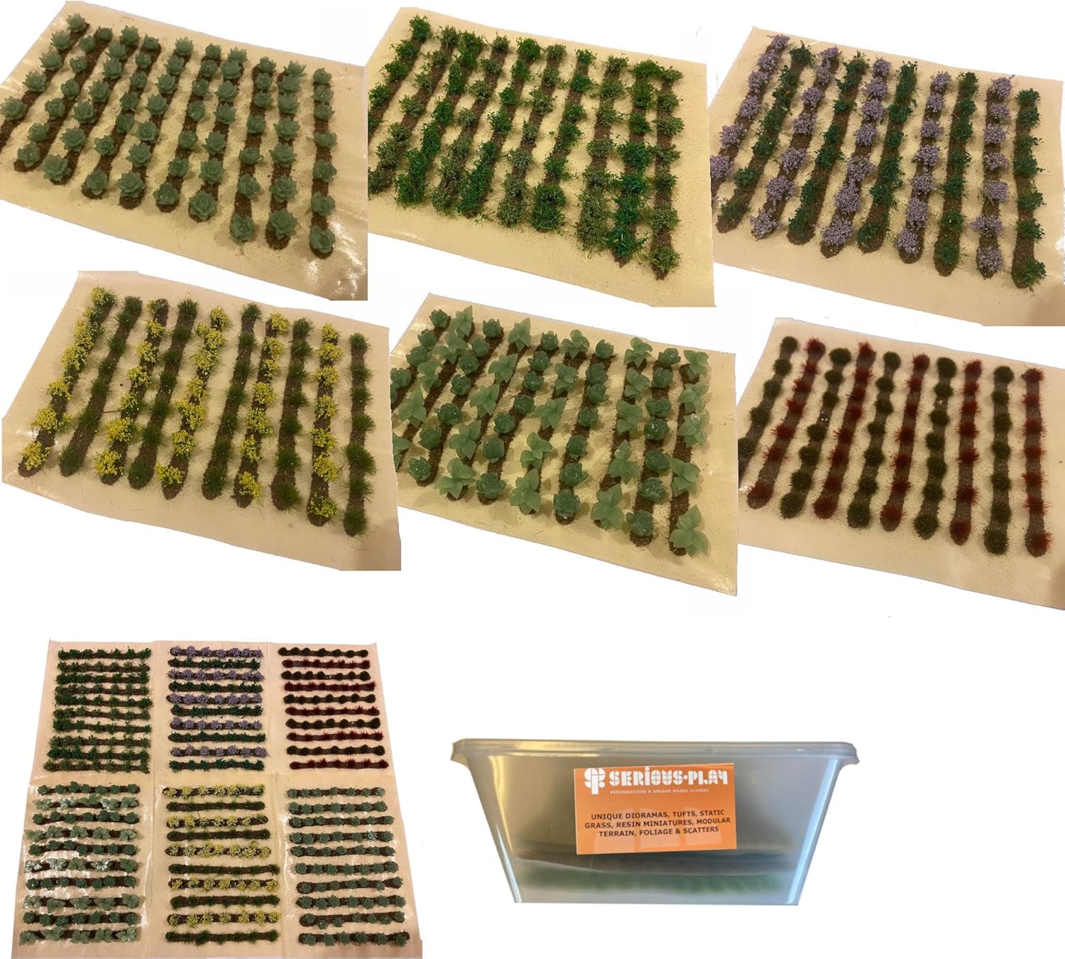 Serious-Play Farm Crops Set Static Grass Tufts for model basing scenery ...