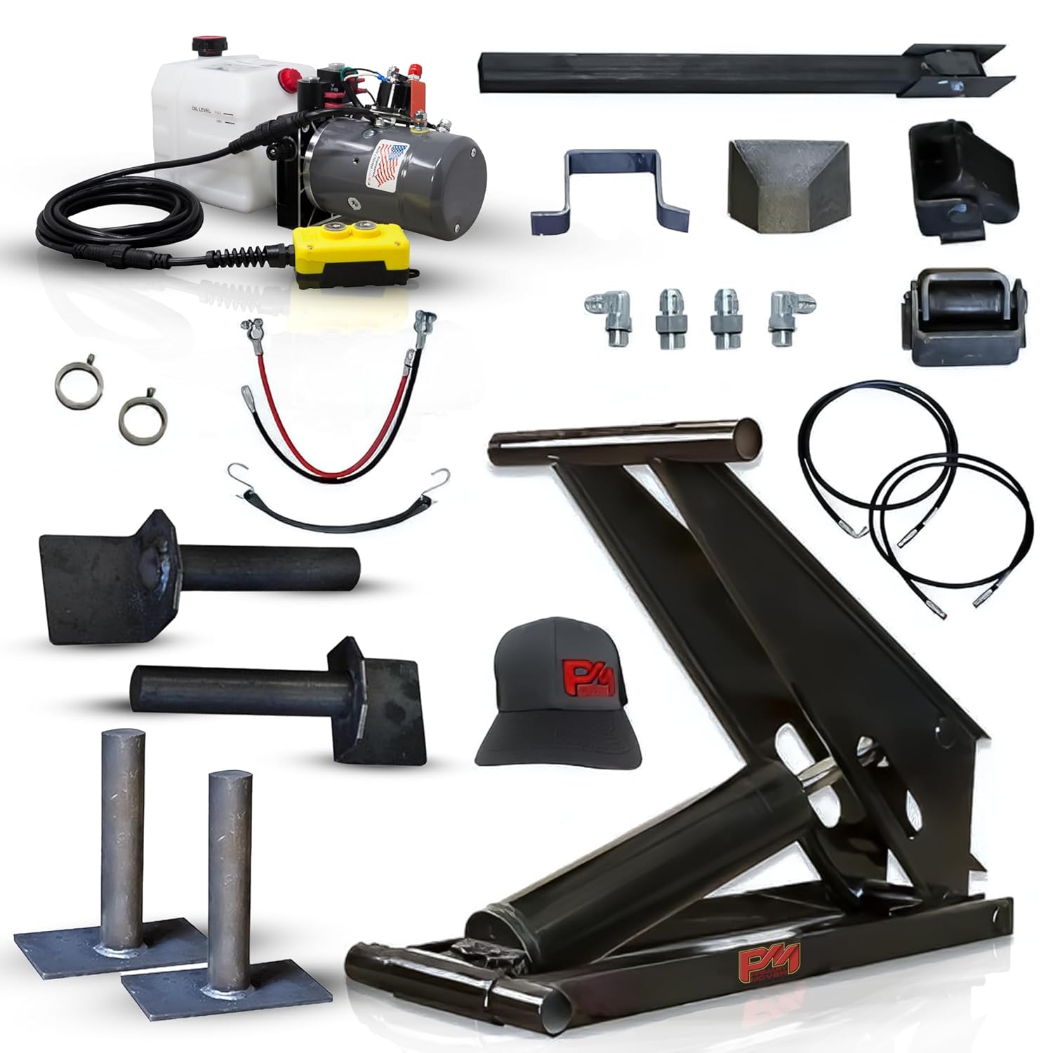 6 Ton (12,000 lb) Dump Trailer Hydraulic Scissor Hoist Standard Kit ...
