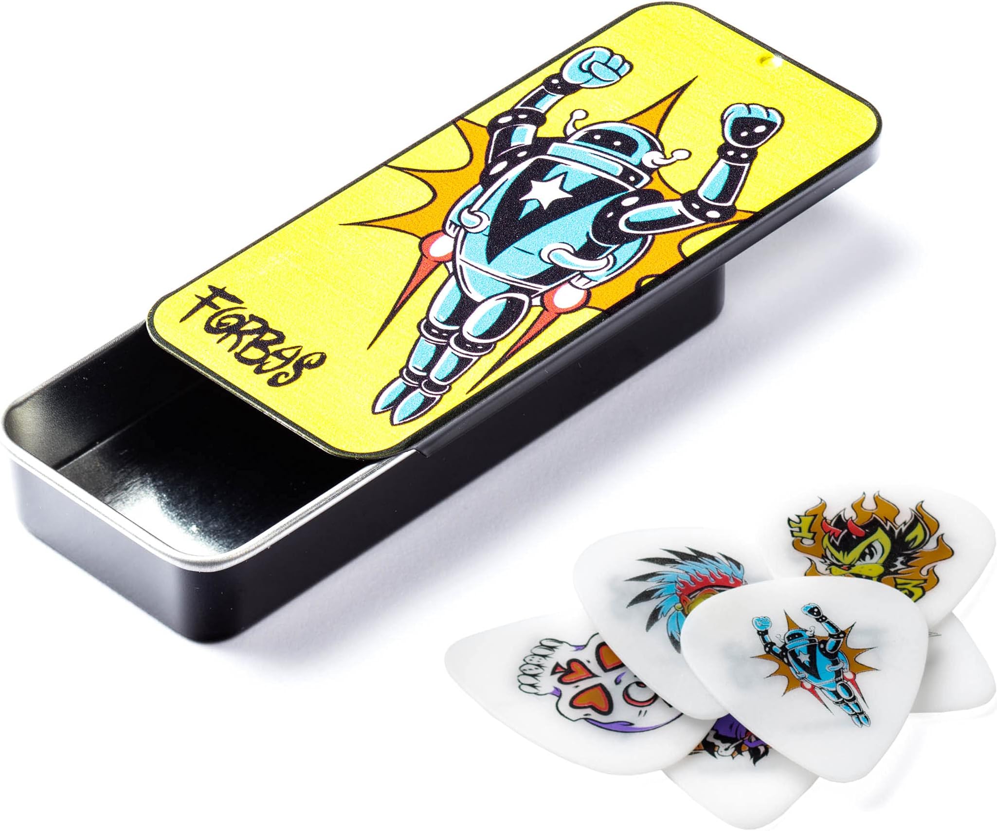 Amazon.com: Dunlop BL100T.73 Alan Forbes Blackline Pick Tin, .73mm, 6 ...