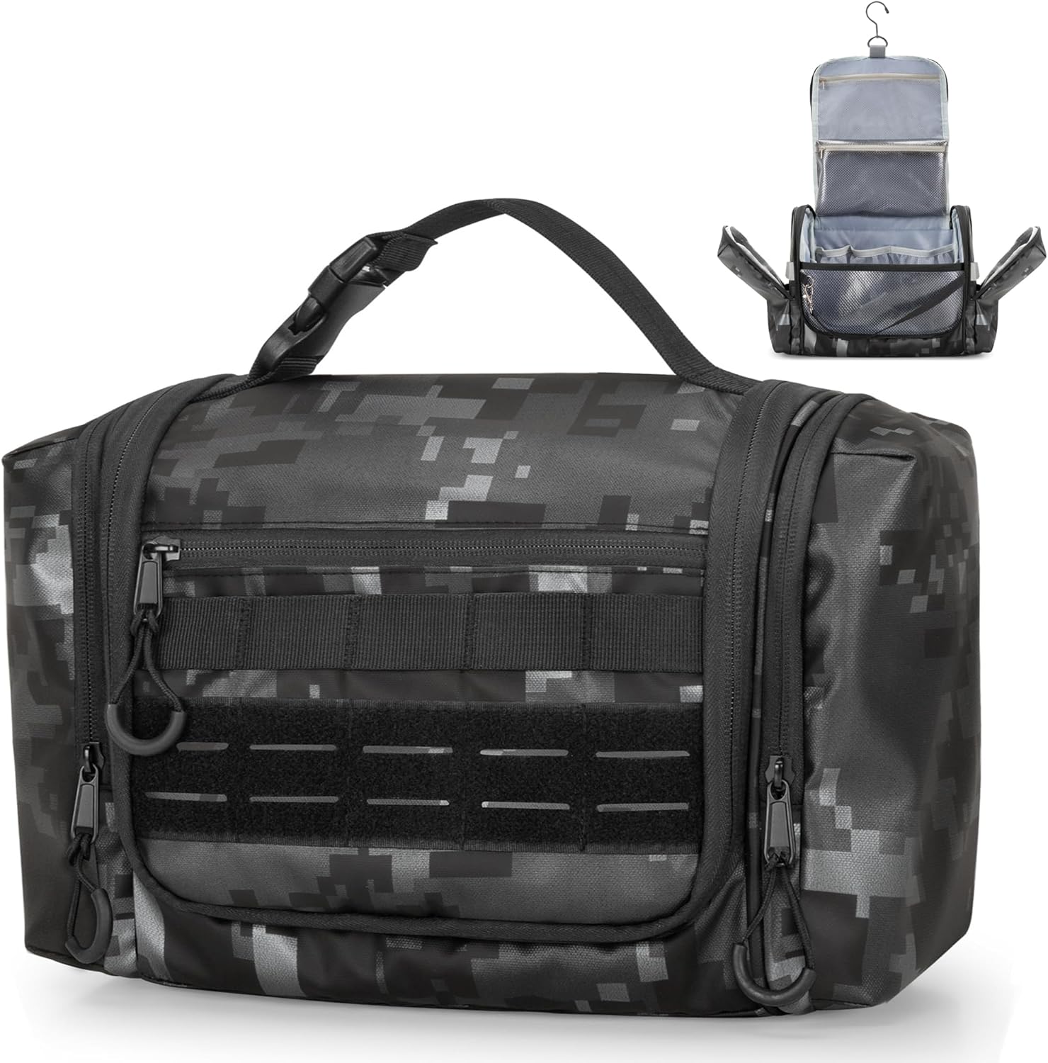 Amazon.com: Prokva Hanging Toiletry Bag for Men, Tactical Dopp Kit ...