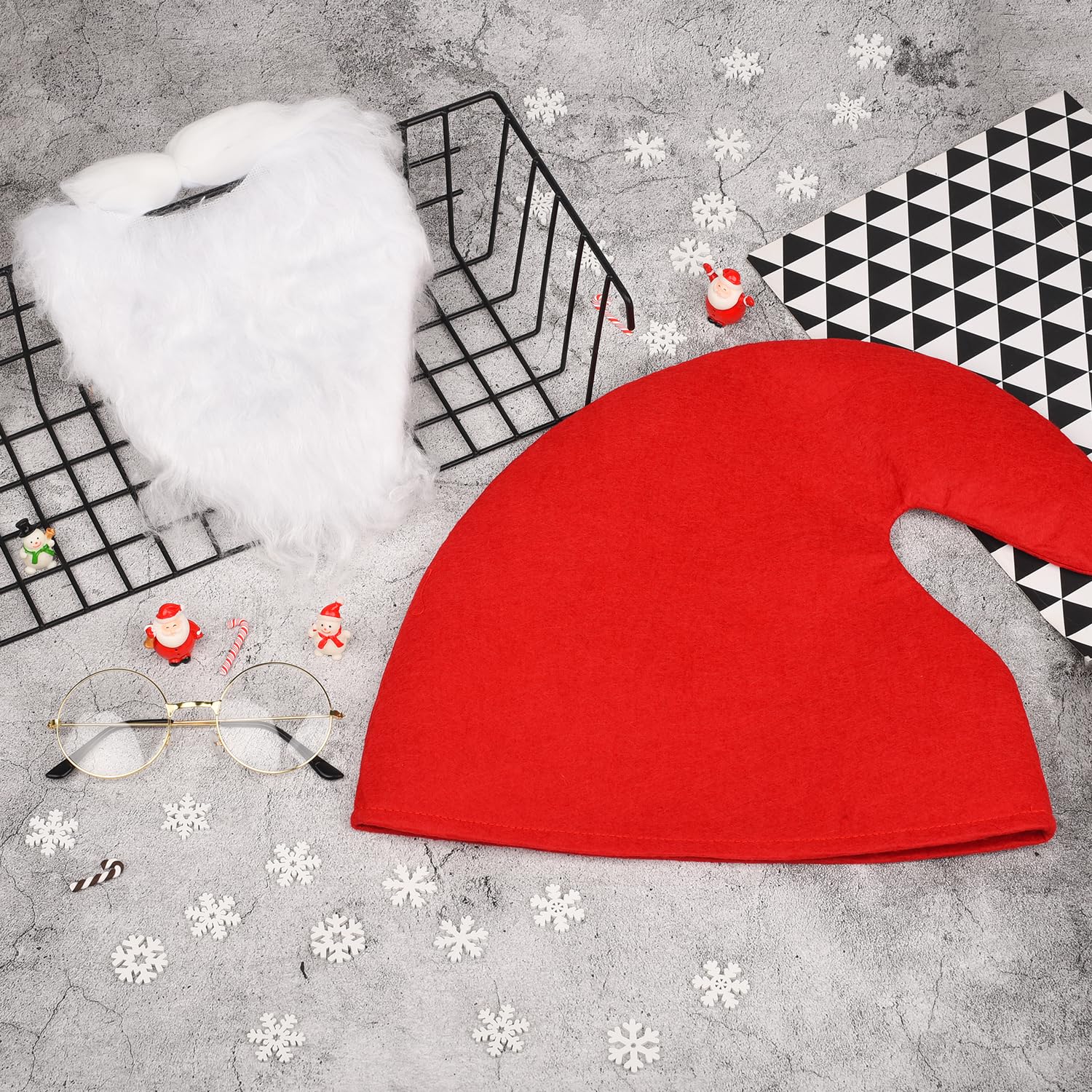 Lezevn 3 Pieces Dwarf Costumes Seven Dwarf Smurf Set Dwarf Red Hat Gold ...