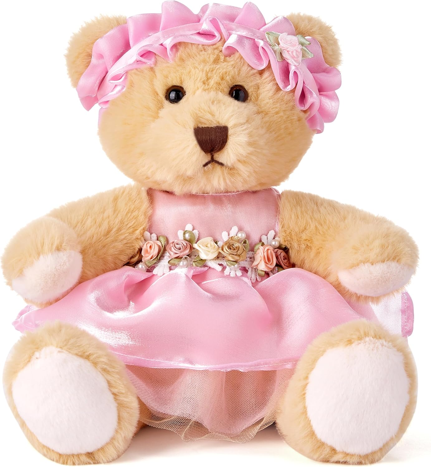 Amazon.com: Teddy Bear Stuffed Animal,Small Soft Plush Toy in Dress ...
