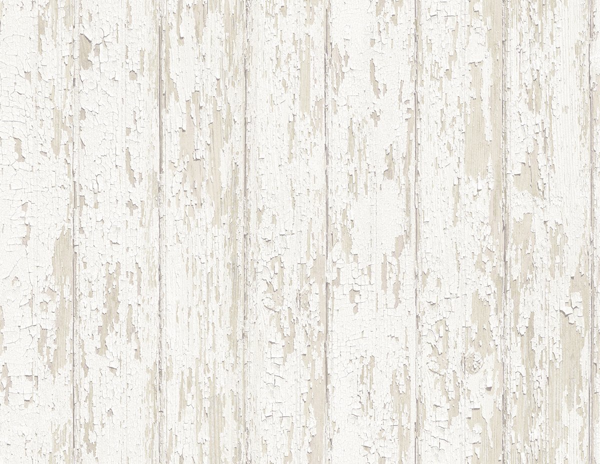 White Rustic Wood Wallpaper