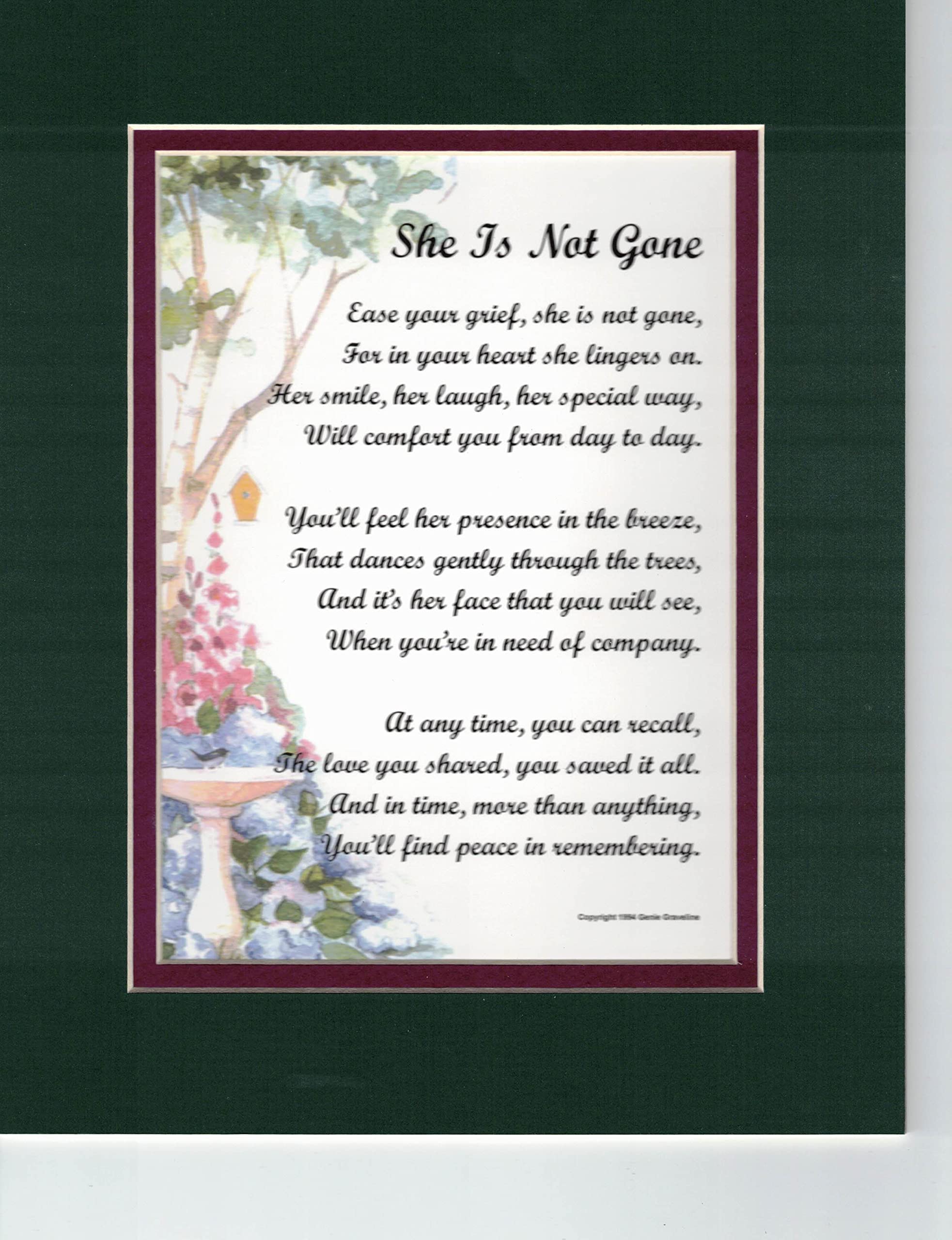 Buy Genie's Poems - Mother Memorial Gift Present Poem - The Loss Of A ...