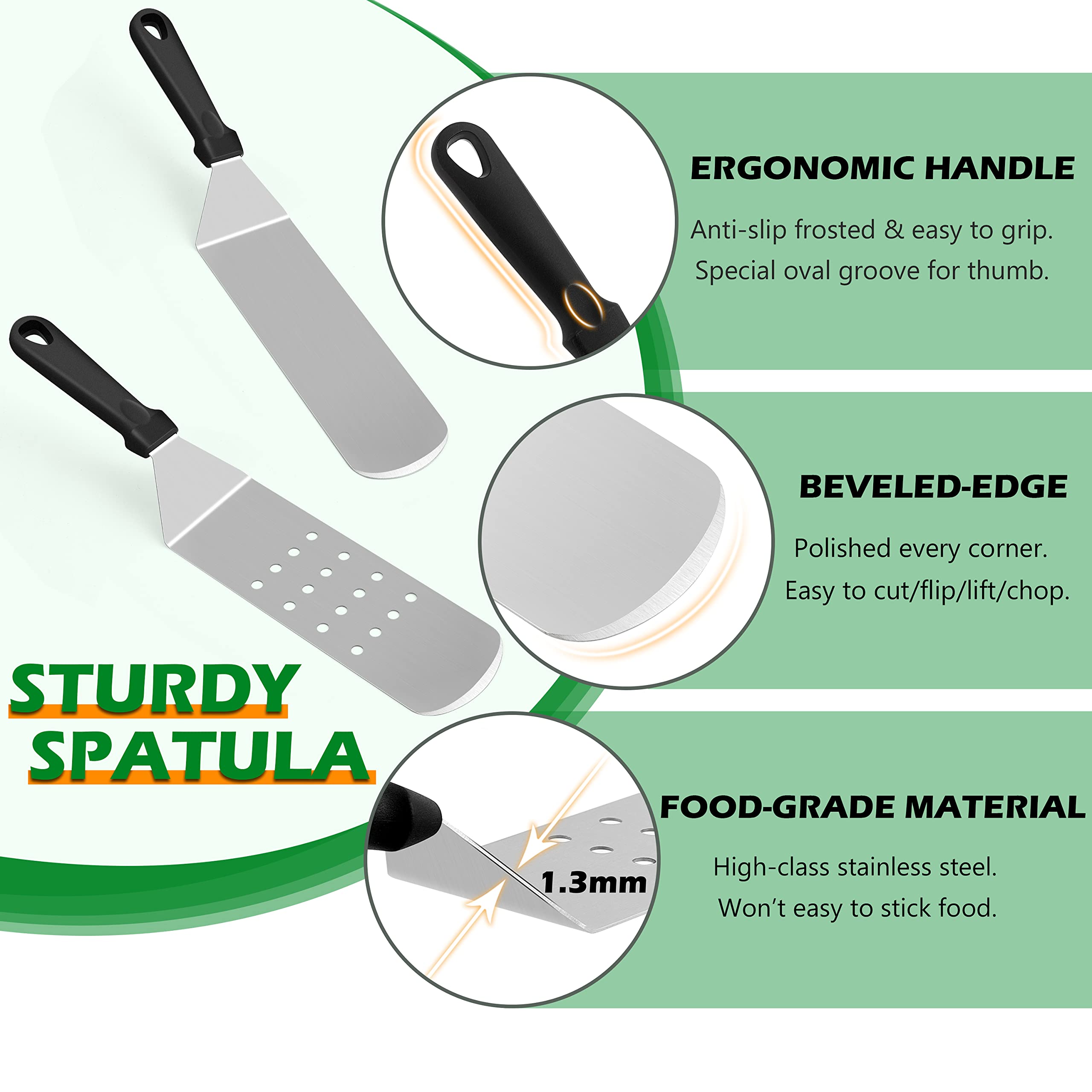 Snapklik.com : Griddle Accessories Kit Of 18, Teppanyaki Tools For Flat ...