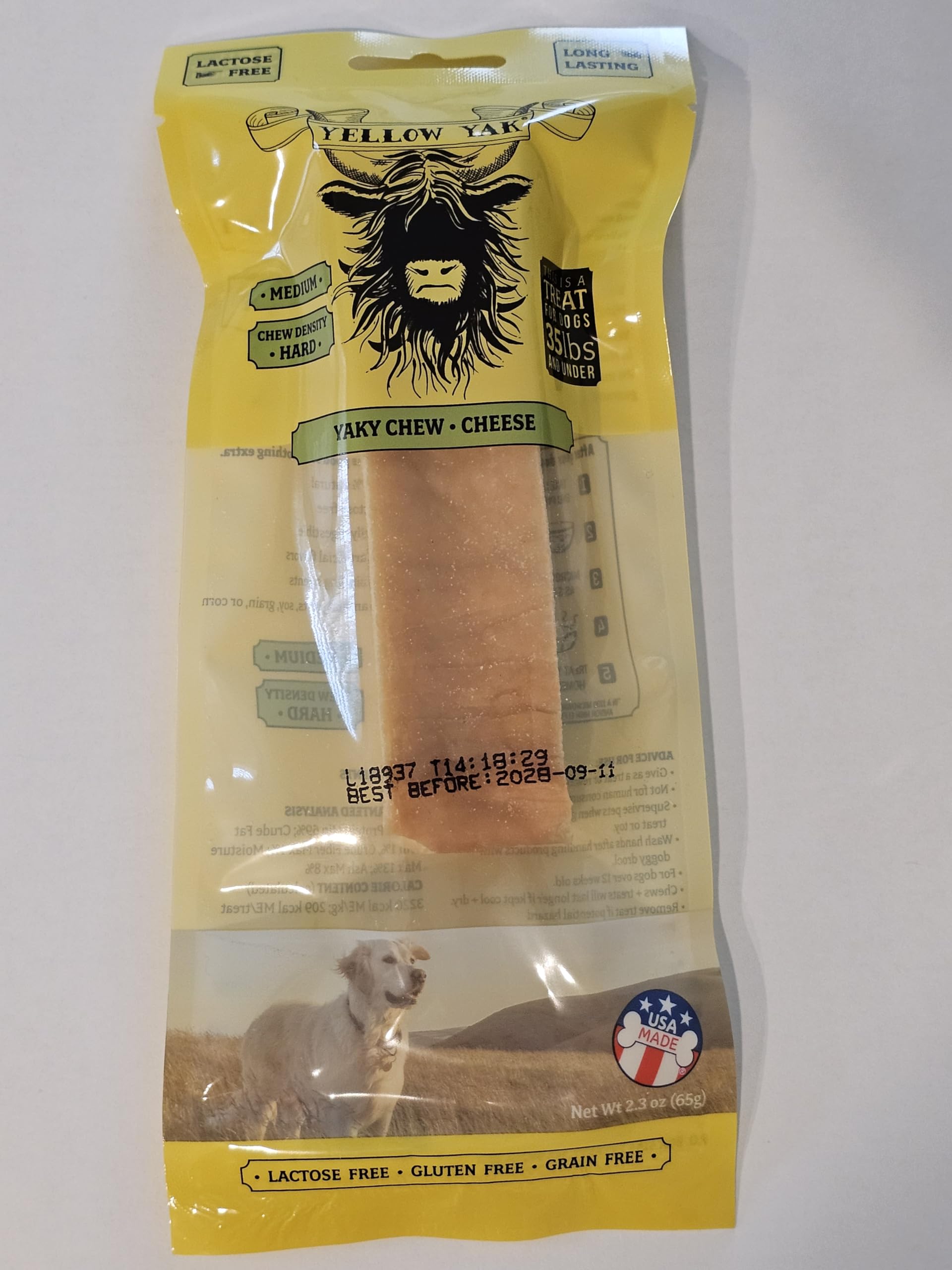 Amazon.com : Yellow Yak Yaky Cheese Medium Dog Chews, 2.3 Ounces (Pack ...