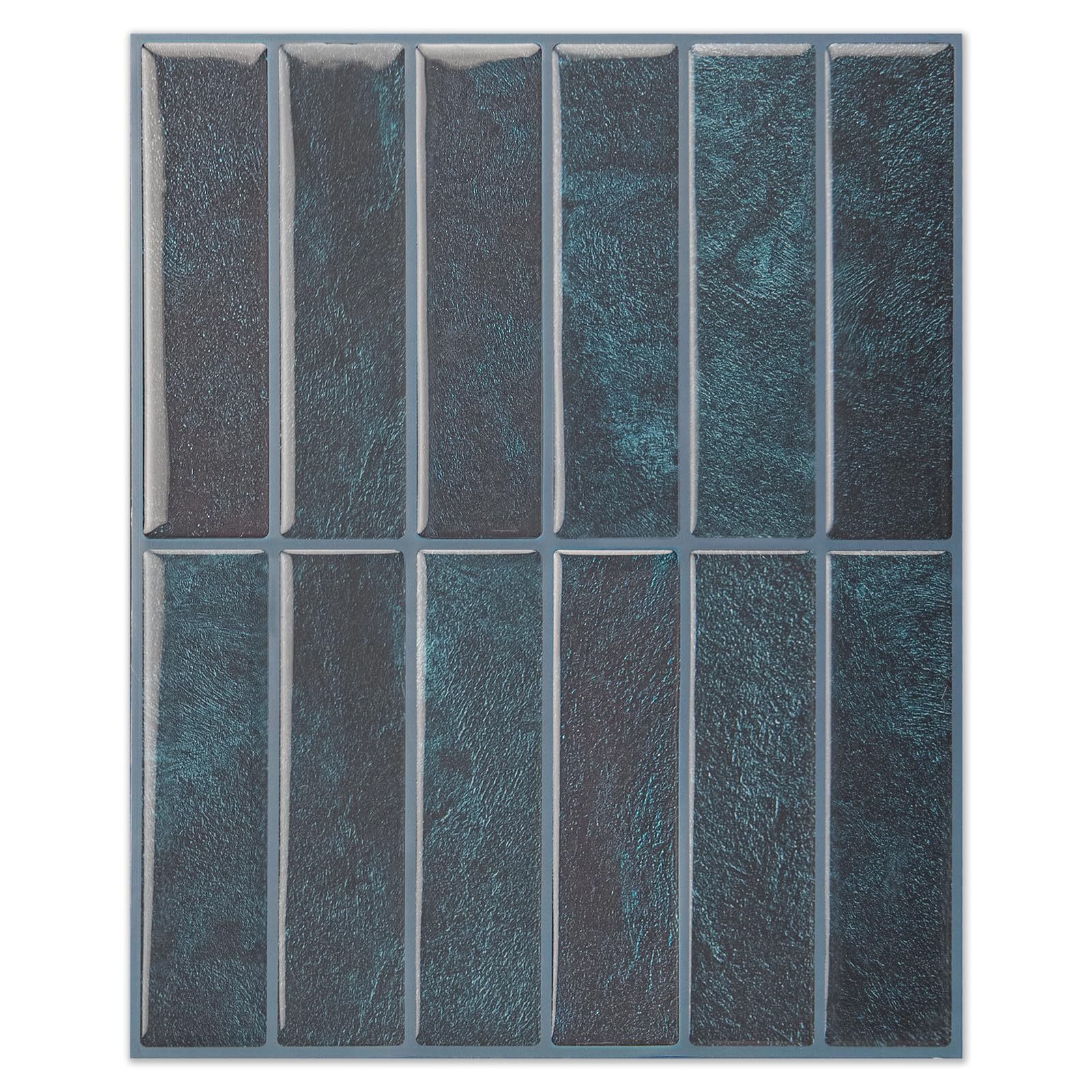 LONGKING 10-Sheet Blue Peel and Stick Backsplash for Kitchen Wall ...