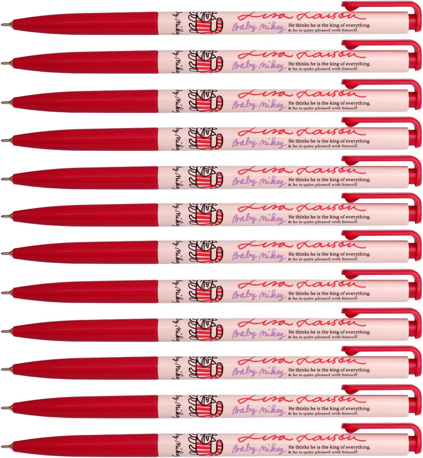 Amazon.com : Xeno Baby Mikey 0.38 Mm Slim Ball Point Pen Box of 12 ...