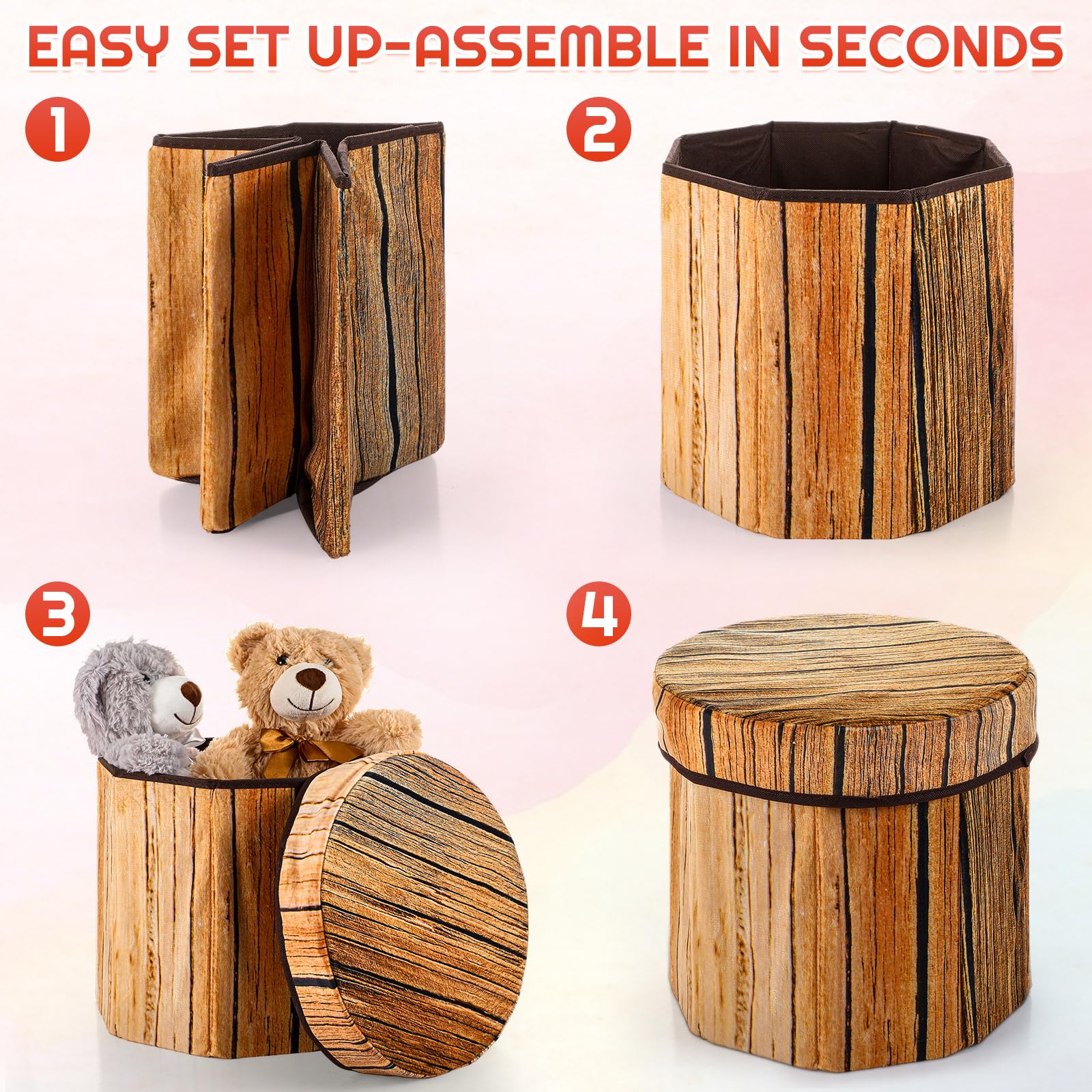 Snapklik.com : Amylove Tree Stump Storage Stool 12 X 12 Inch Storage ...