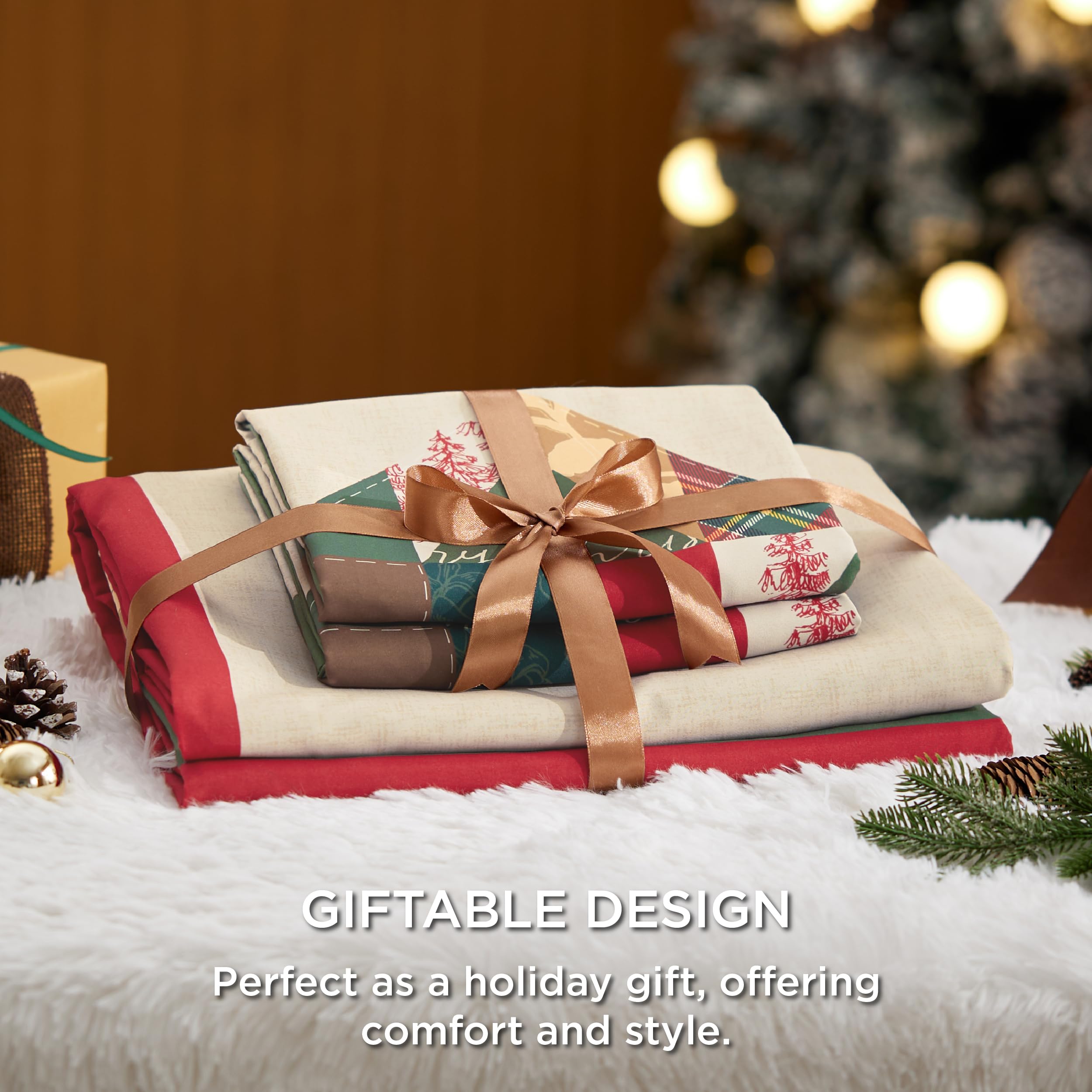 Snapklik.com : Bedsure Christmas Duvet Cover Queen Size- Holiday ...