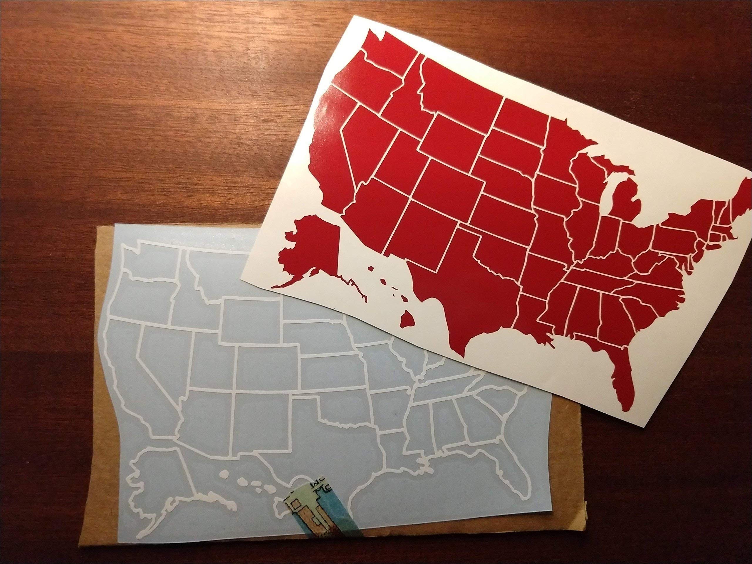 Snapklik.com : Personalized Mini US Decal Map Tracker