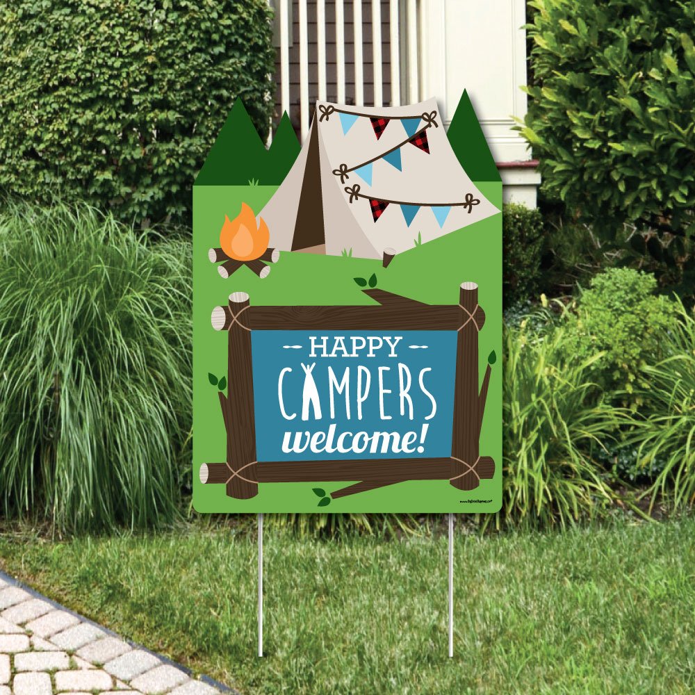 Amazon.com : Big Dot of Happiness Happy Camper - Party Decorations ...