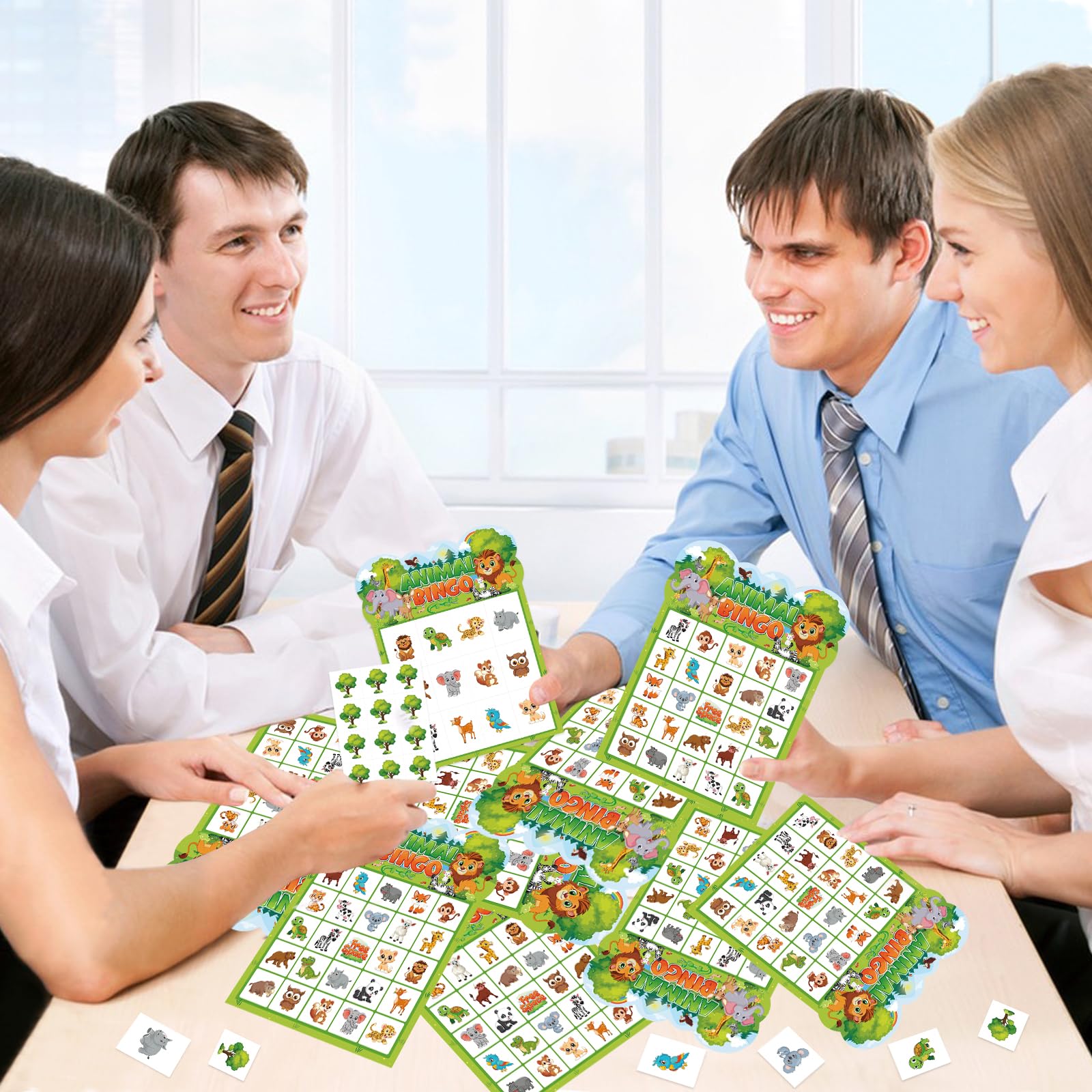 Snapklik.com : Animal Bingo Game For Toddler Adults, 24 Players Jungle ...