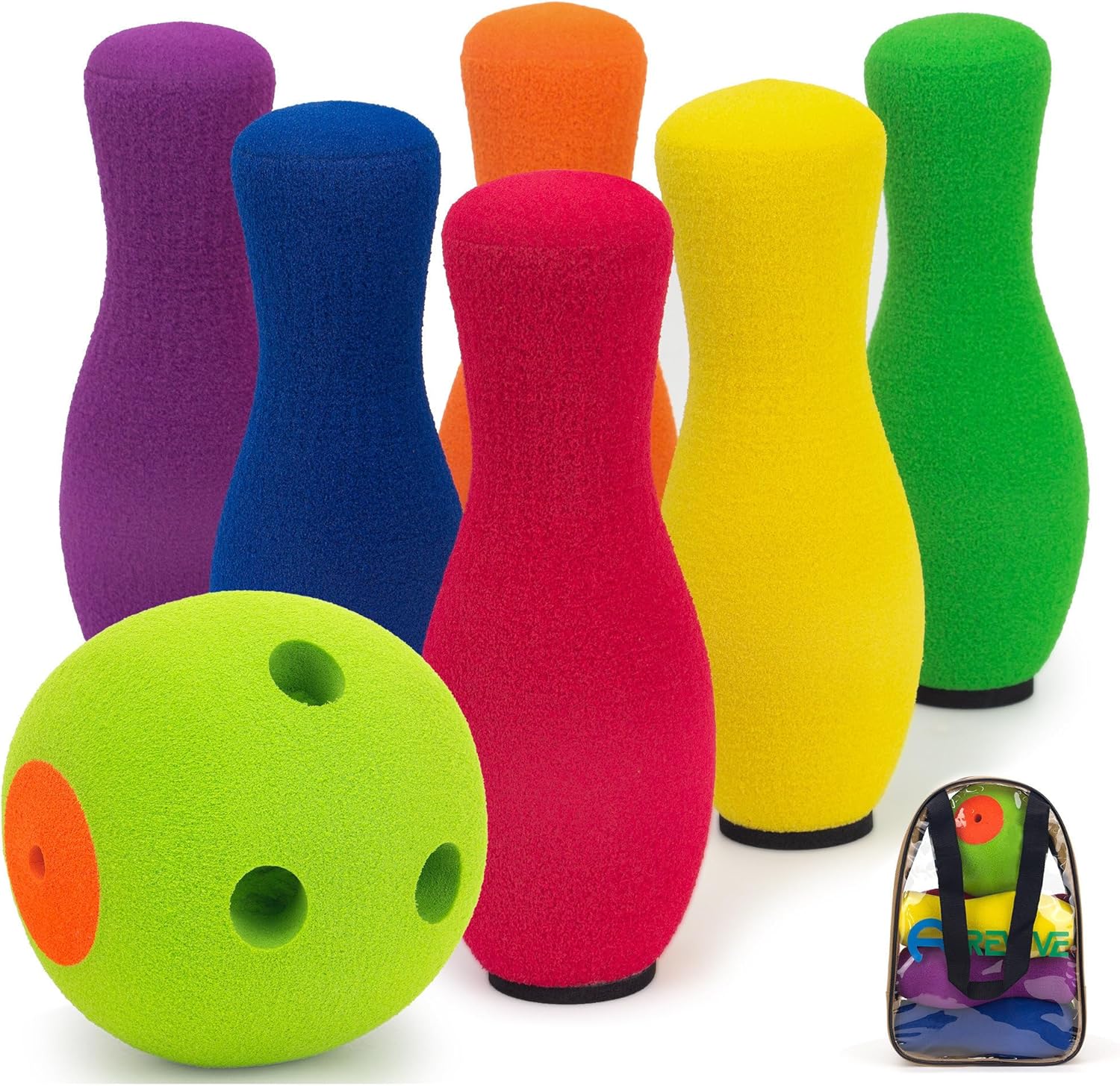 Kids Bowling Set Indoor Outdoor Toy Bowling Set，Soft Bowling Games ...