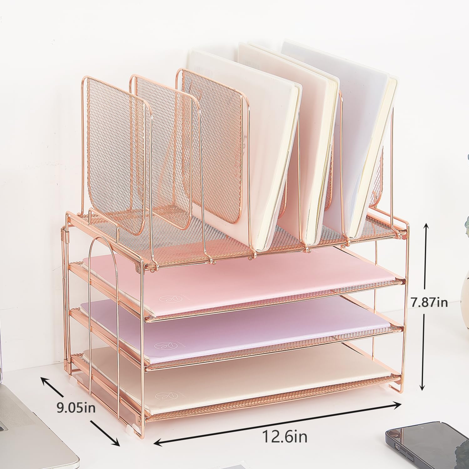 Snapklik.com : LEKETREE Desk Organizers And Accessories, 3-Tier Paper ...