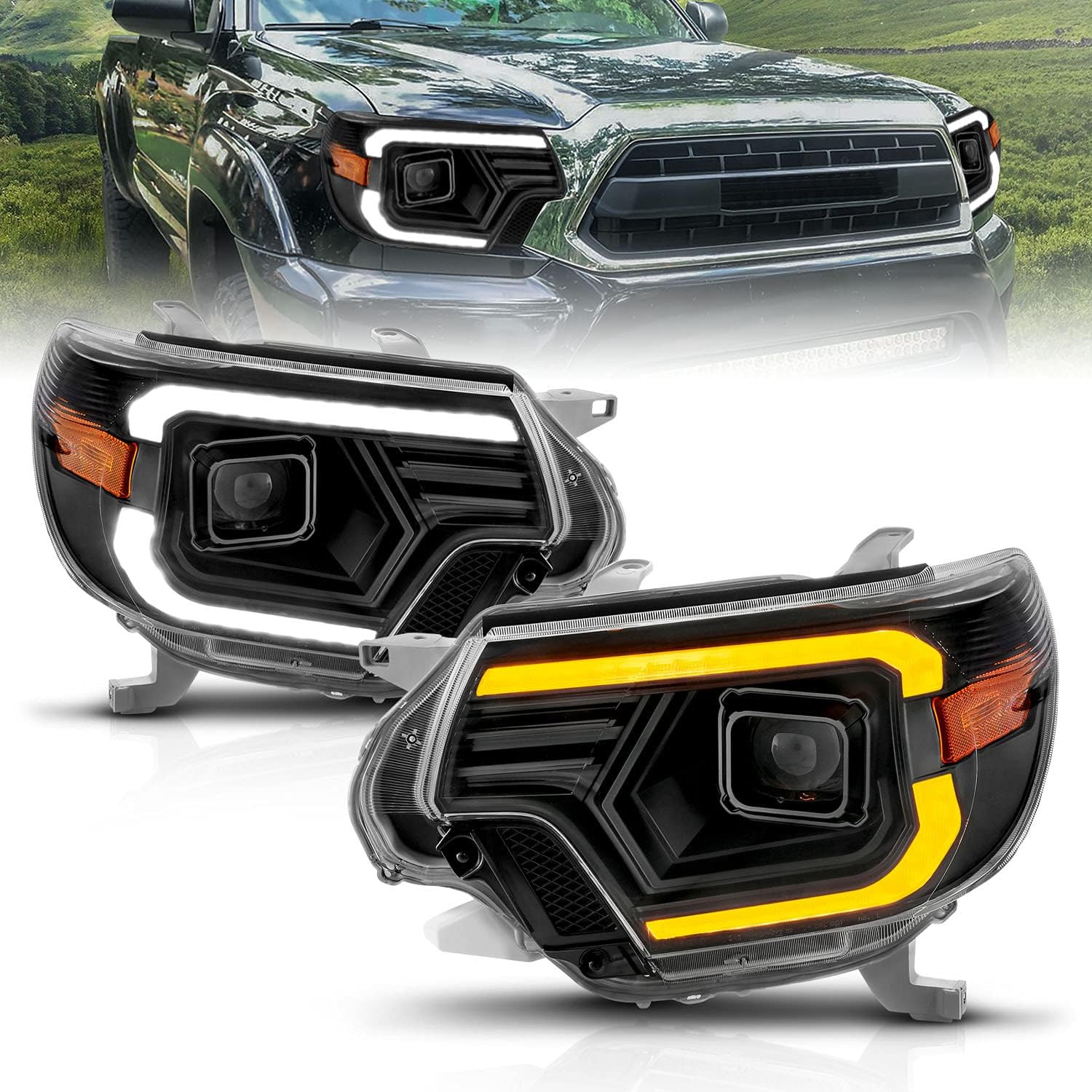 Amazon.com: AlphaRex® 880748 - PRO-Series 2012-2015 Tacoma Projector ...