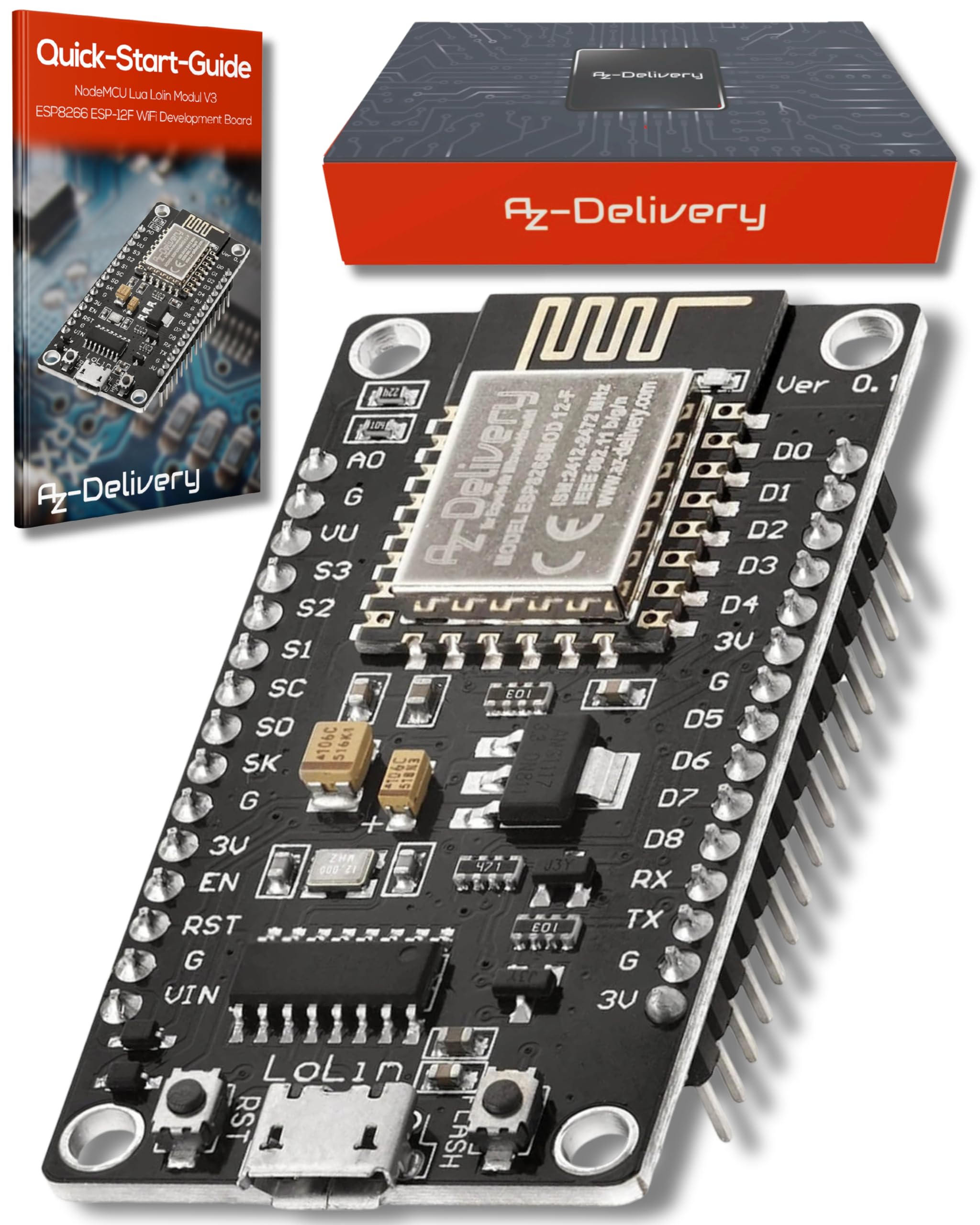 Nodemcu V1 V2 V3 Size And Pinout Comparison Esp8266