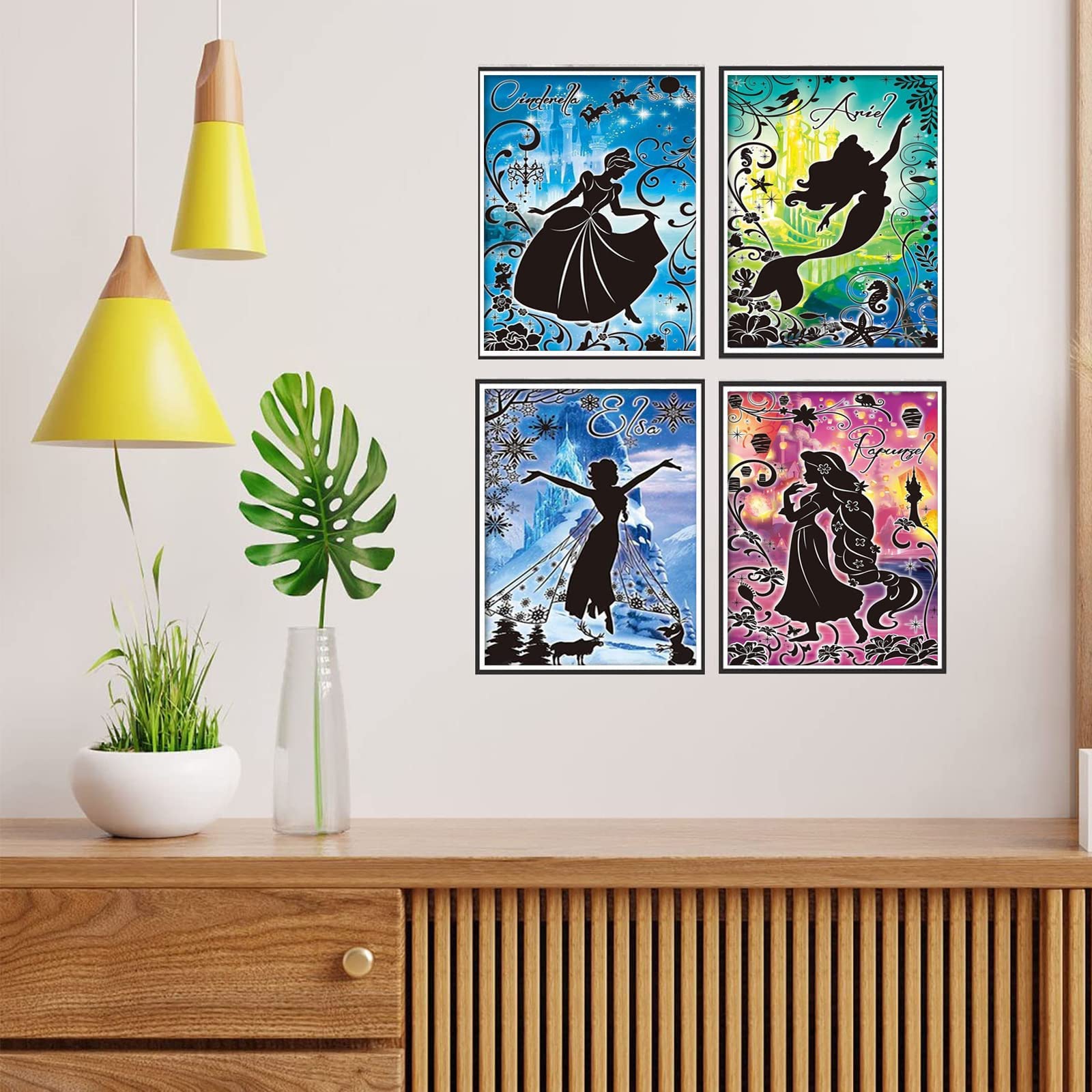 Disney Princess Canvas Painting Ideas