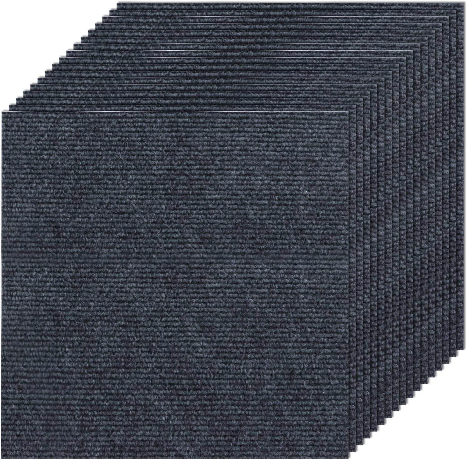 WOPPLXY 50 PCS Self Adhesive Carpet Tiles - 30CM x 30CM Easy to Peel ...