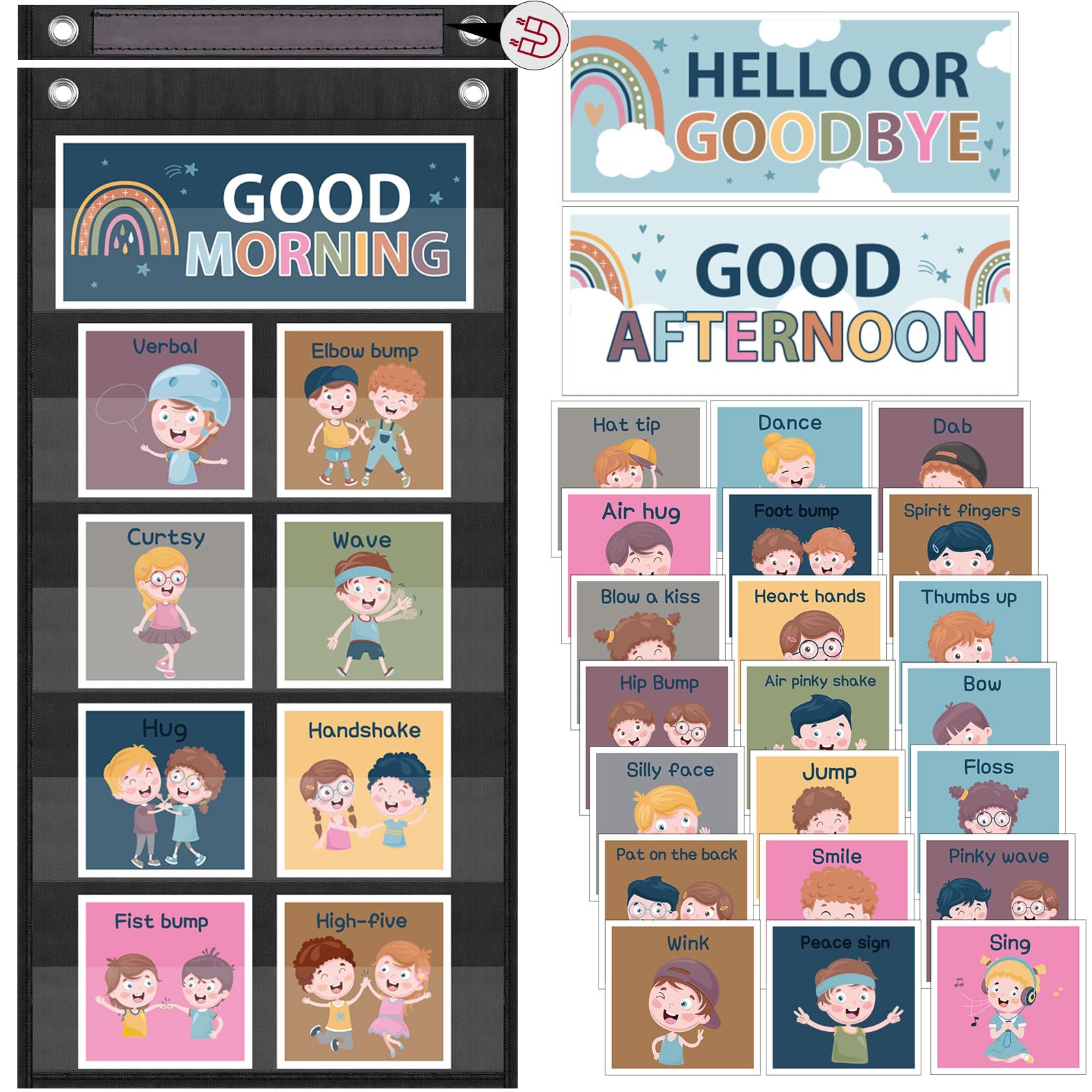 Snapklik.com : Pasimy Morning Meeting Greetings Classroom Chart