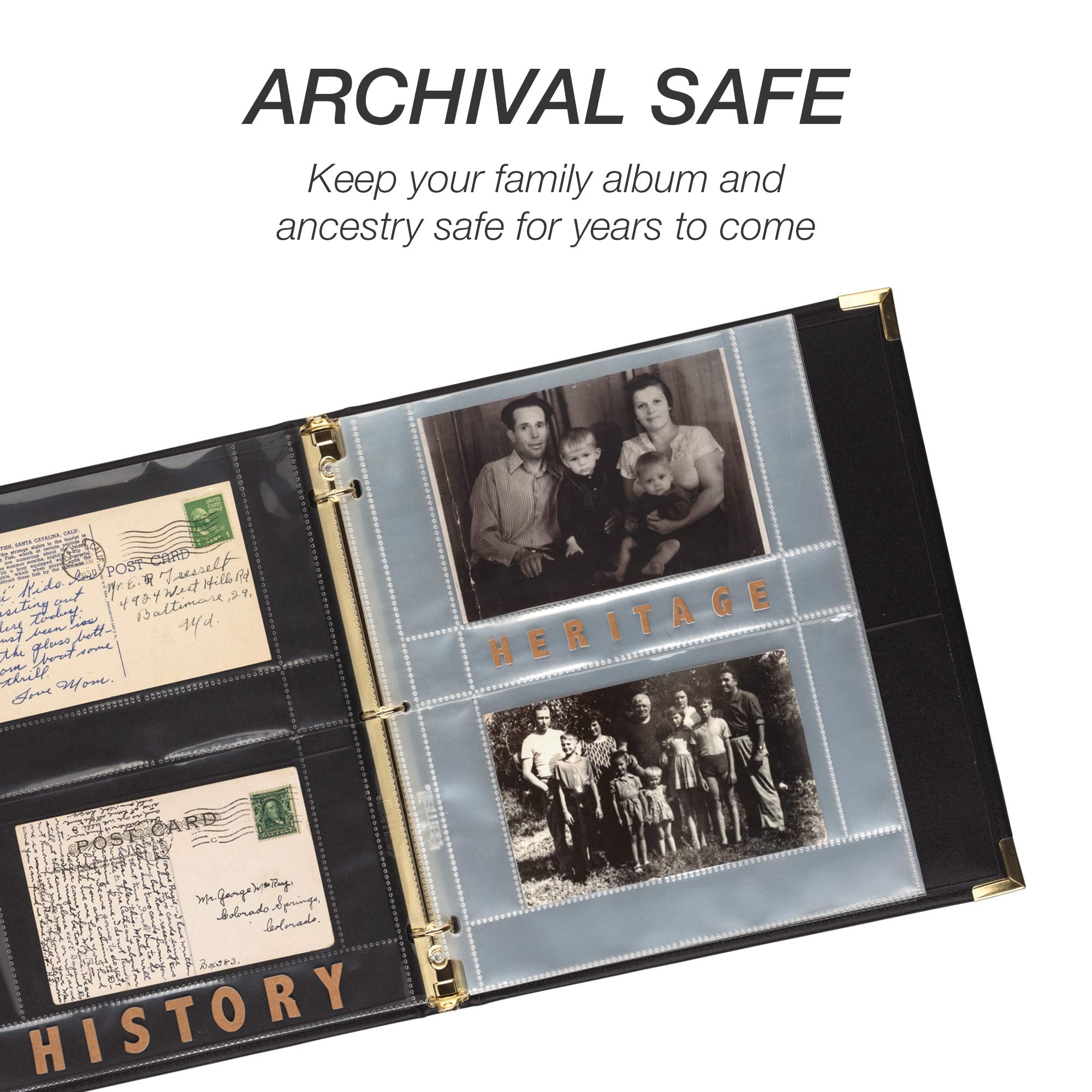 Snapklik.com : 4x6 Photo Pages For 3-Ring Binder 4x6, 25 Pack, Holds ...