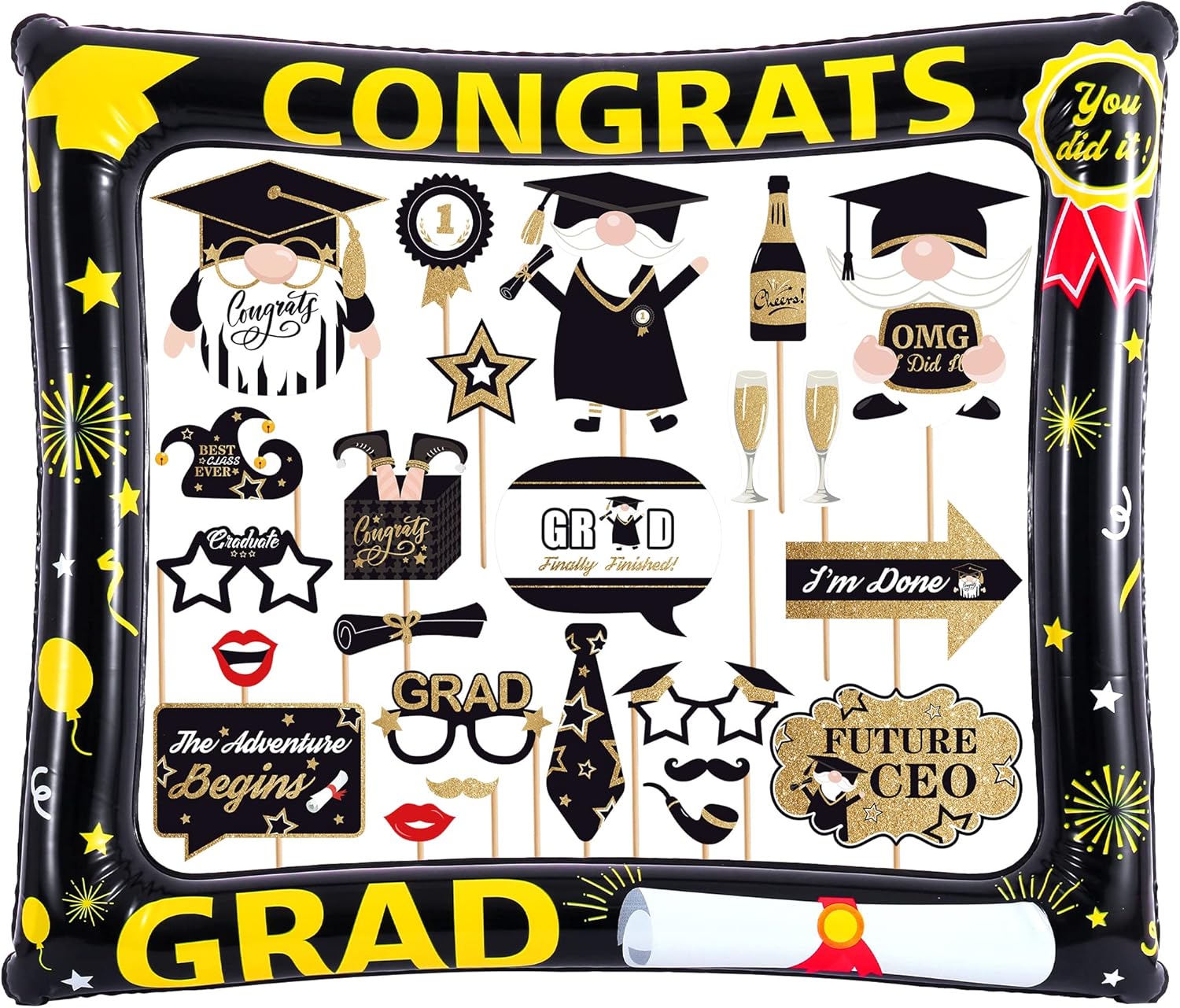 Amazon.com: KatchOn, Inflatable Graduation Photo Booth Frame 2023 - Big ...