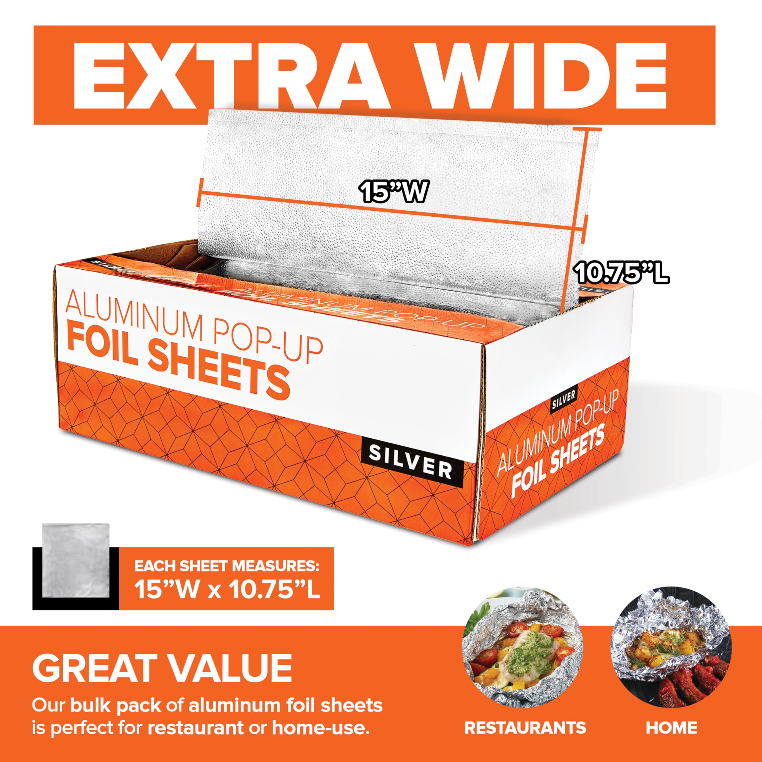 Snapklik.com : Pre-Cut Deli Aluminum Foil Sheets