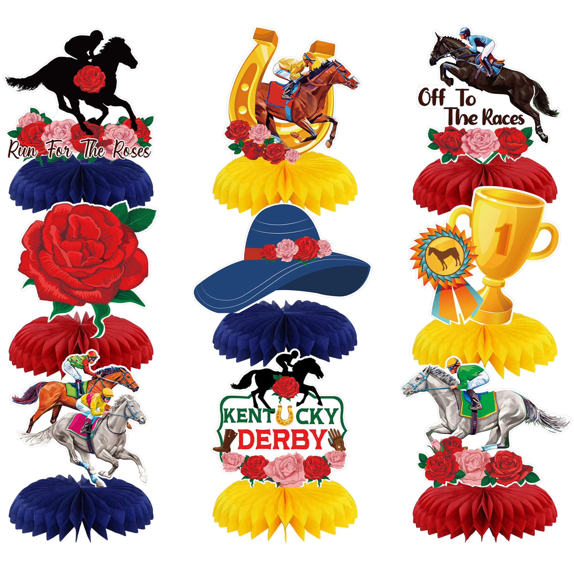 Amazon.com: Kentucky Derby Party Supplies,9 Pcs Horse Racing Party ...