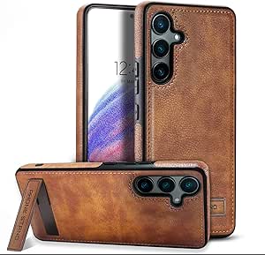 Amazon.com: KSELF Leather Case with Stand for Samsung Galaxy A35 5G Case, Shockproof Soft Grip ...