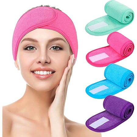 Amazon.com : Simnice 6 Pieces Spa Facial Headbands Adjustable Head ...