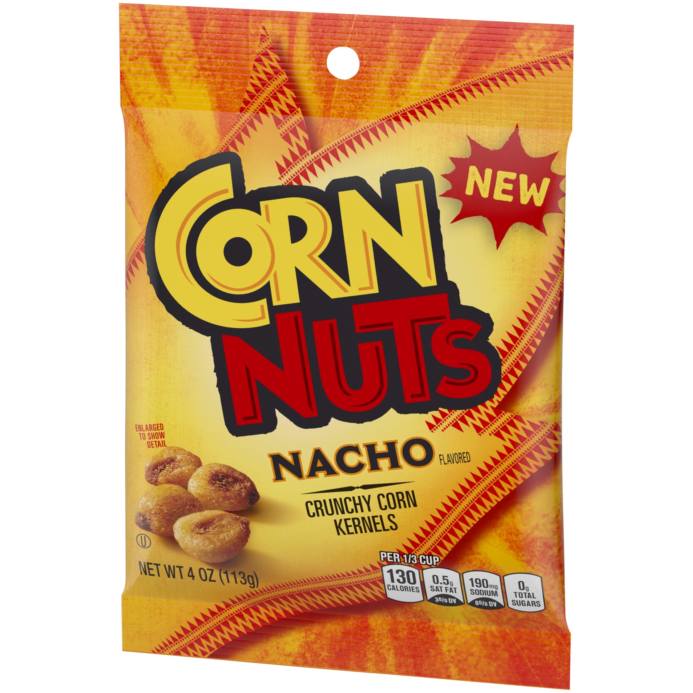 Snapklik.com : CORN NUTS Nacho Crunchy Corn Kernels Snack, 4 Ounce