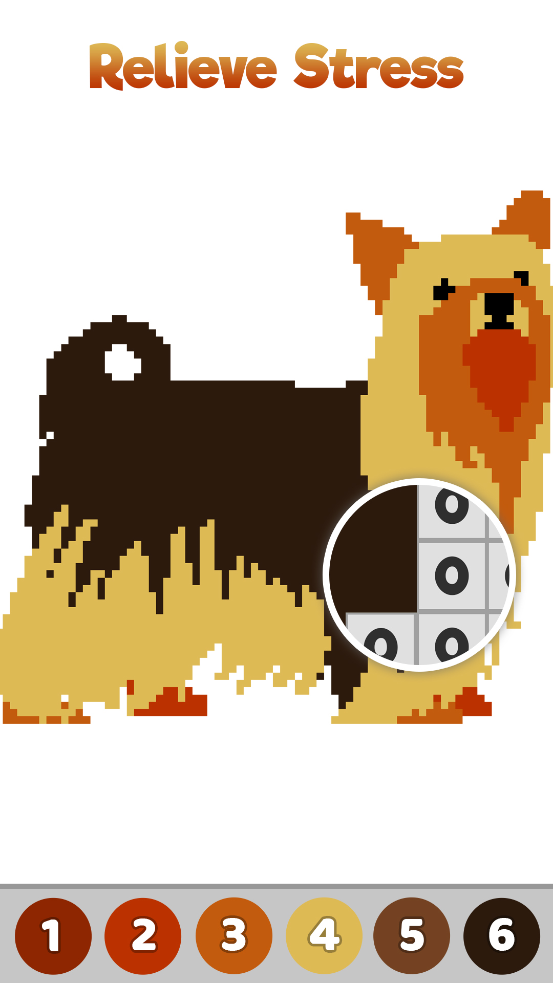 Dogs Pixel Art - Paint by Number, Sandbox Coloring Pages - App on ...