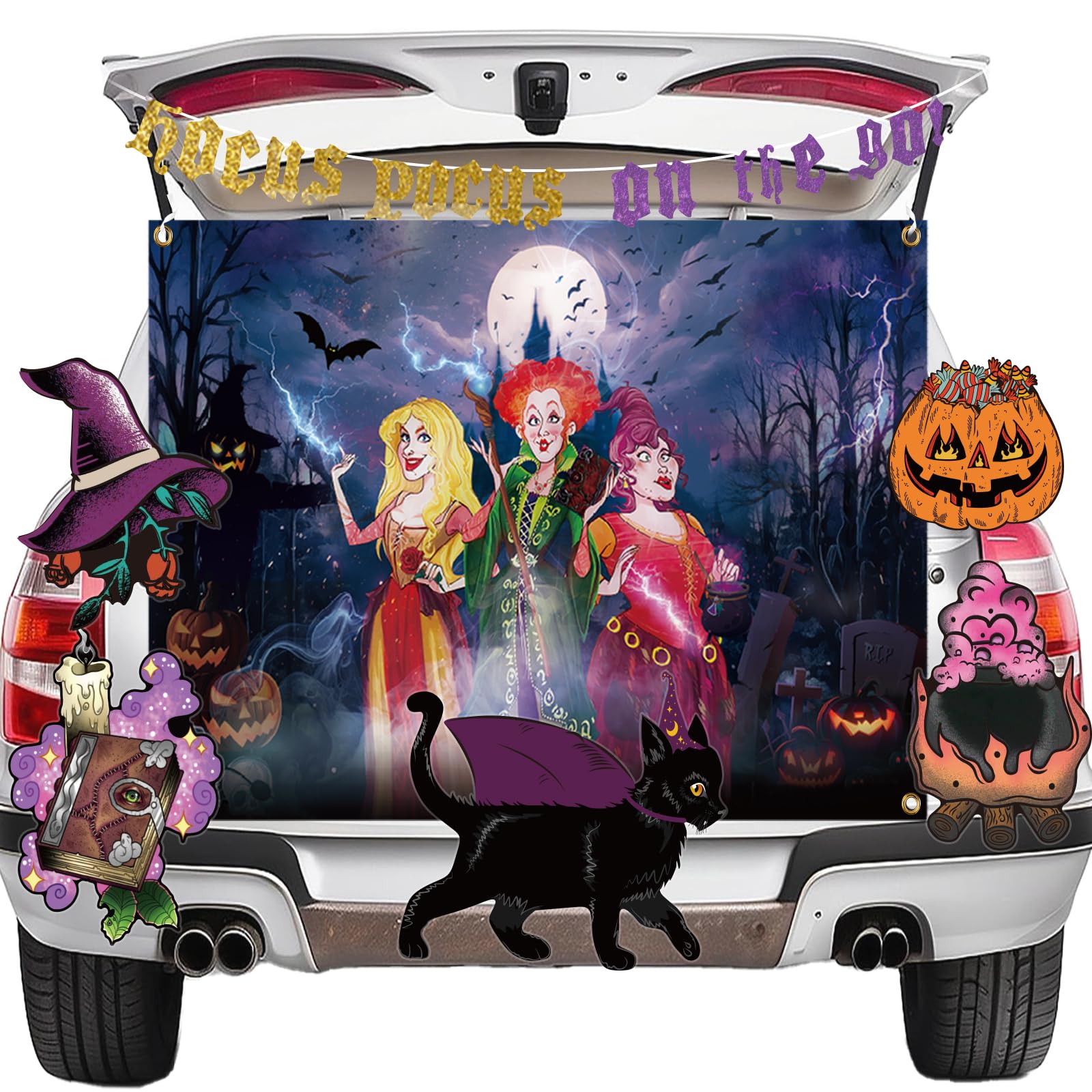 Amazon.com: Hocus Pocus Trunk or Treat Car Decorations Kit for Suv ...