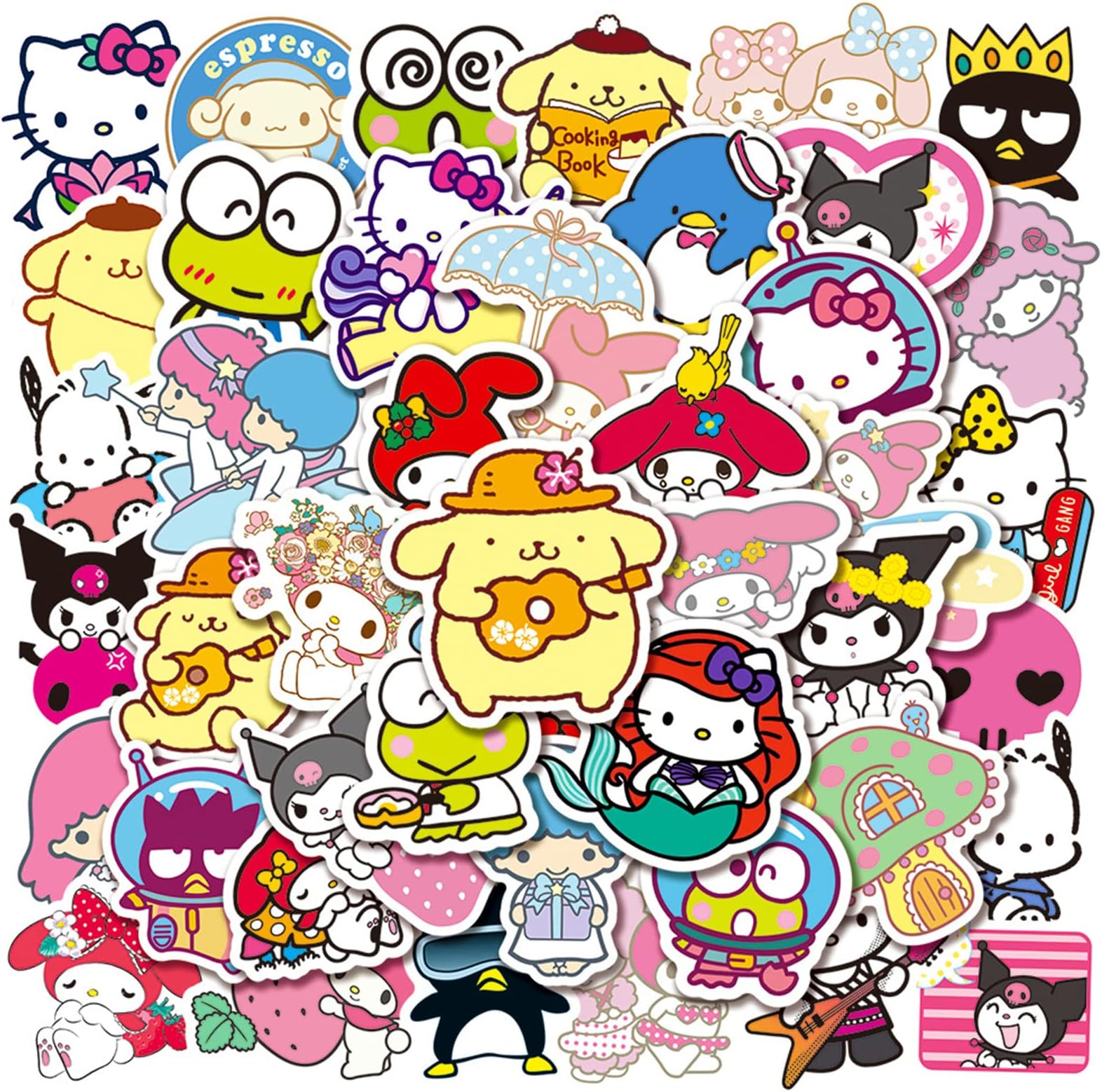Amazon.com: Multicolor Kids Catoon Stickers Pack 50PCS Cute Stickers ...