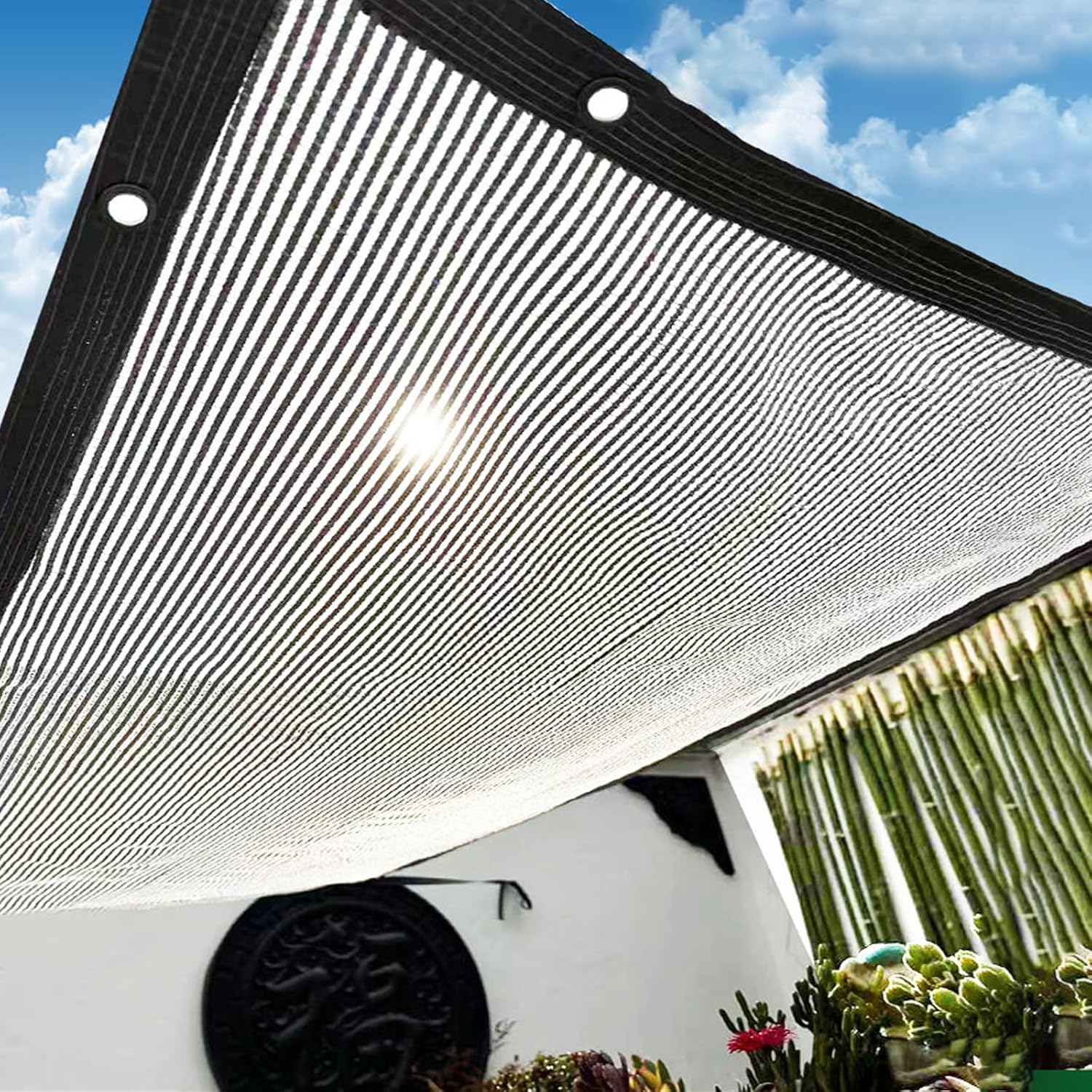 Shade Cloth 55% Reflective Aluminet Shading Net with Grommets Heat ...