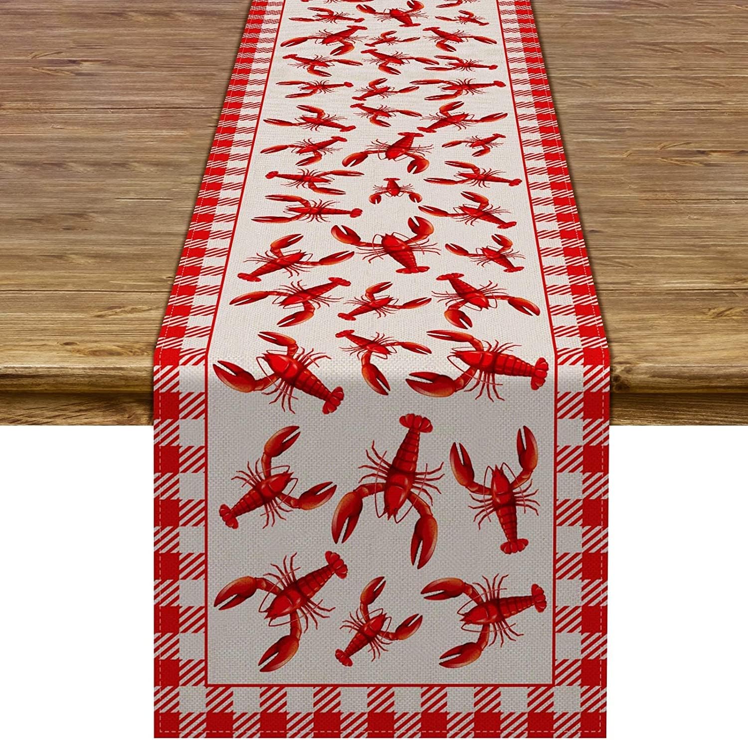 Amazon.com: Pudodo Crawfish Boil Table Runner Lobster Seafood Boil ...