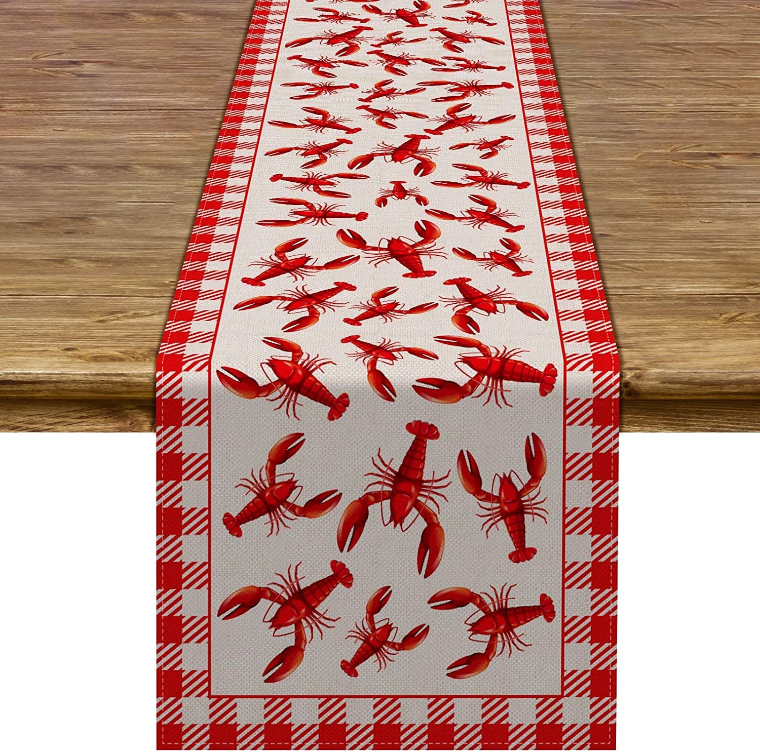 Amazon.com: Pudodo Crawfish Boil Table Runner Lobster Seafood Boil ...
