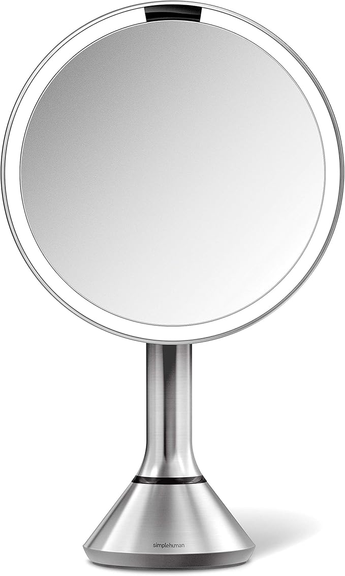 Amazon.com - simplehuman Floor Mount 8" Round Sensor Makeup Mirror with ...