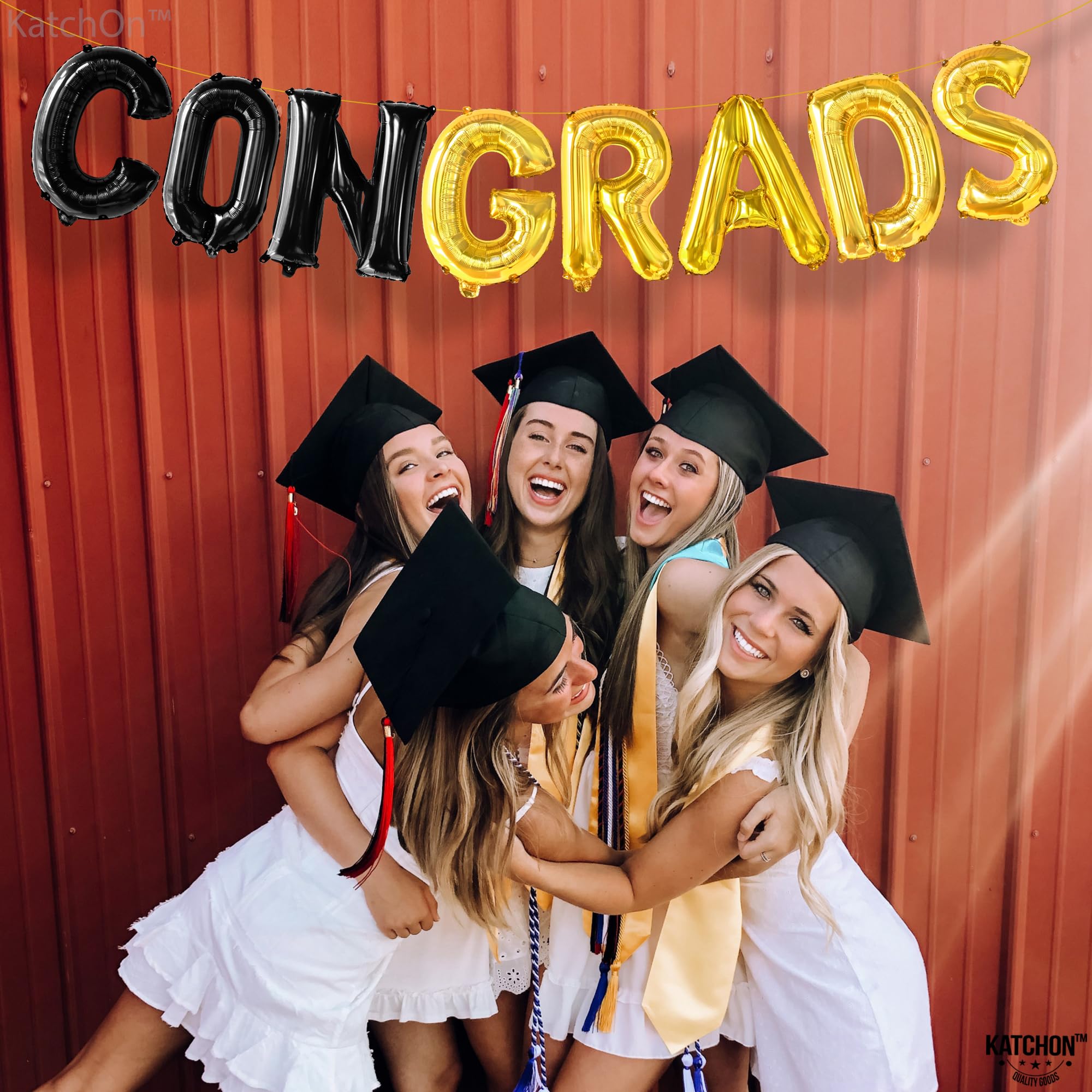 Snapklik.com : Black And Gold Congrats Balloon - 16 Inch Congrats Grad ...