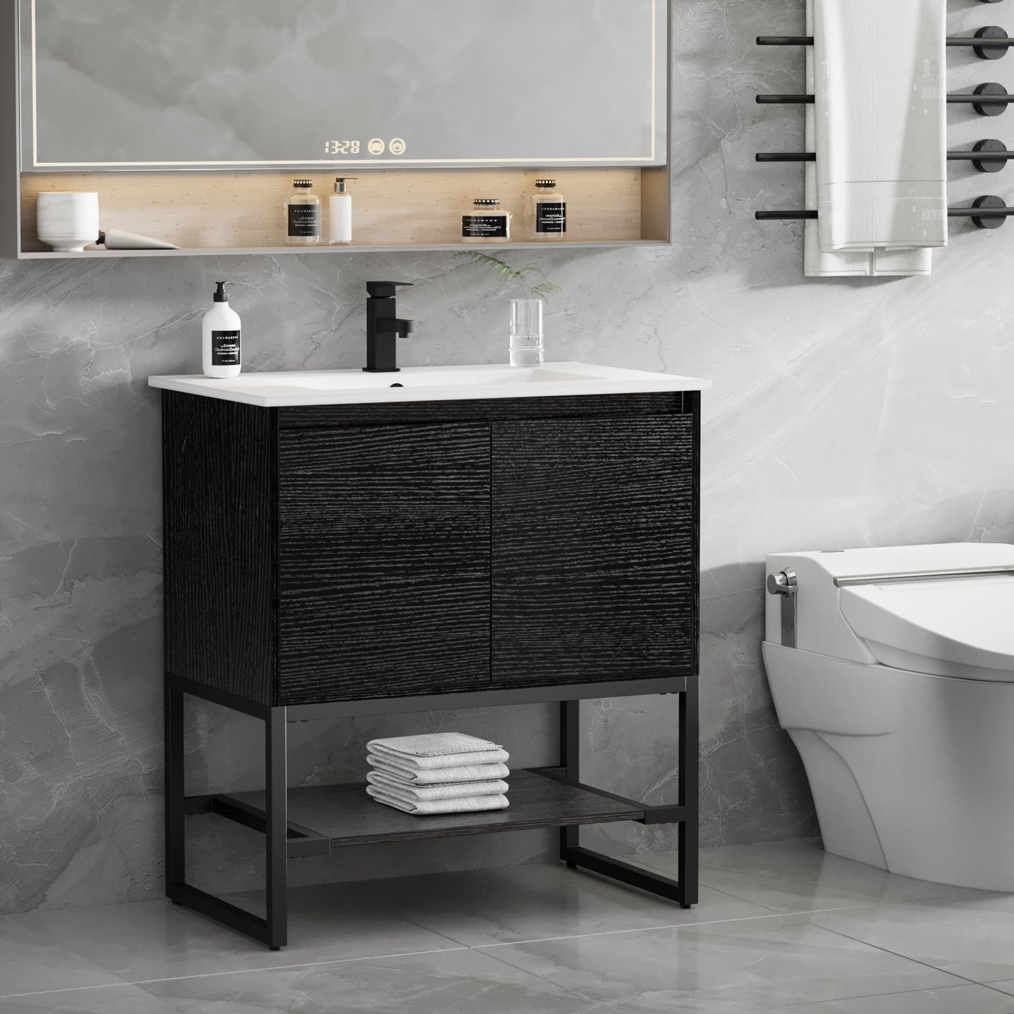 Amazon.com: Elegant Kitchen and Bath 30 inch Single Bathroom Vanity ...