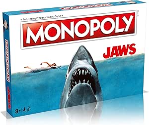 Jaws Monopoly Board Game - Family Fun - Strategy Blue WM01966-EN1-6 ...