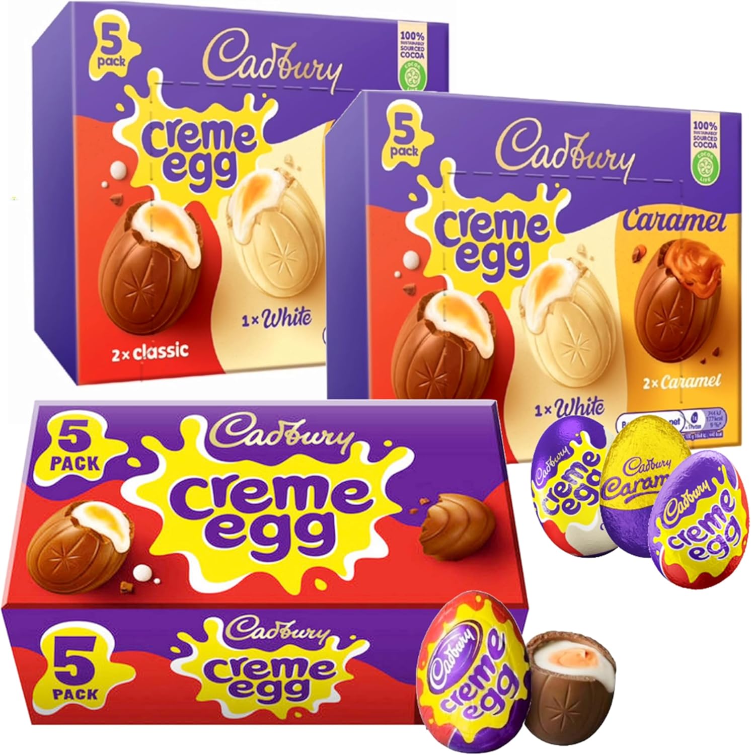 Assorted Easter Eggs Chocolate Bulk - 200g Creme Egg 5pack Chocolate ...