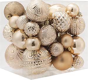 Amazon.com: Christmas Ball Ornaments Champagne Christmas Tree ...
