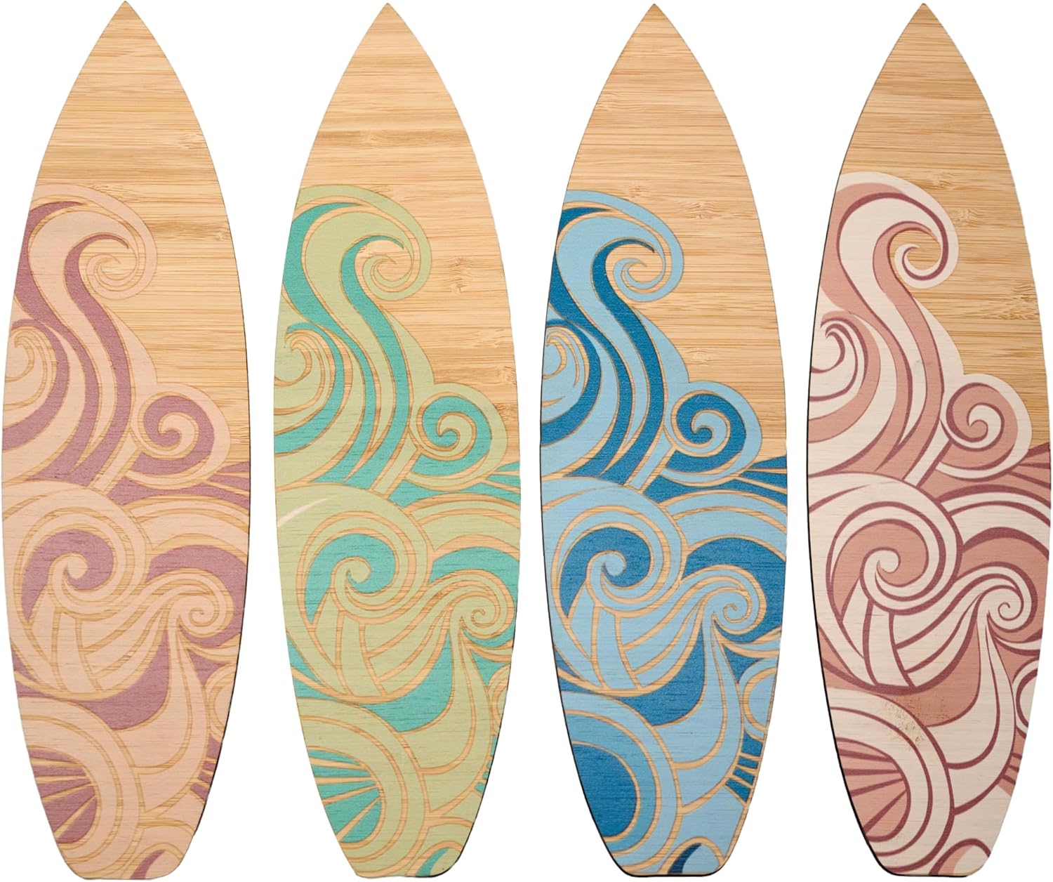 Amazon.com: JERAKA Wooden Surfboard Beach Theme Sign Decorations Home ...