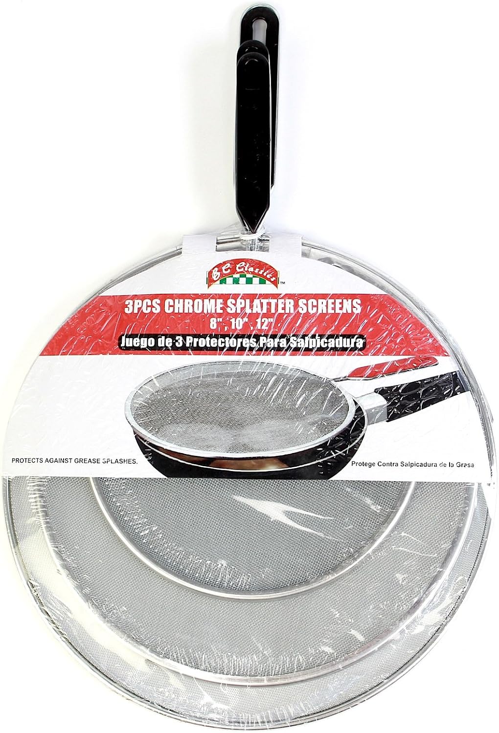 Amazon.com: Bene Casa Chrome Splatter Shield: Splatter Screens: Home ...